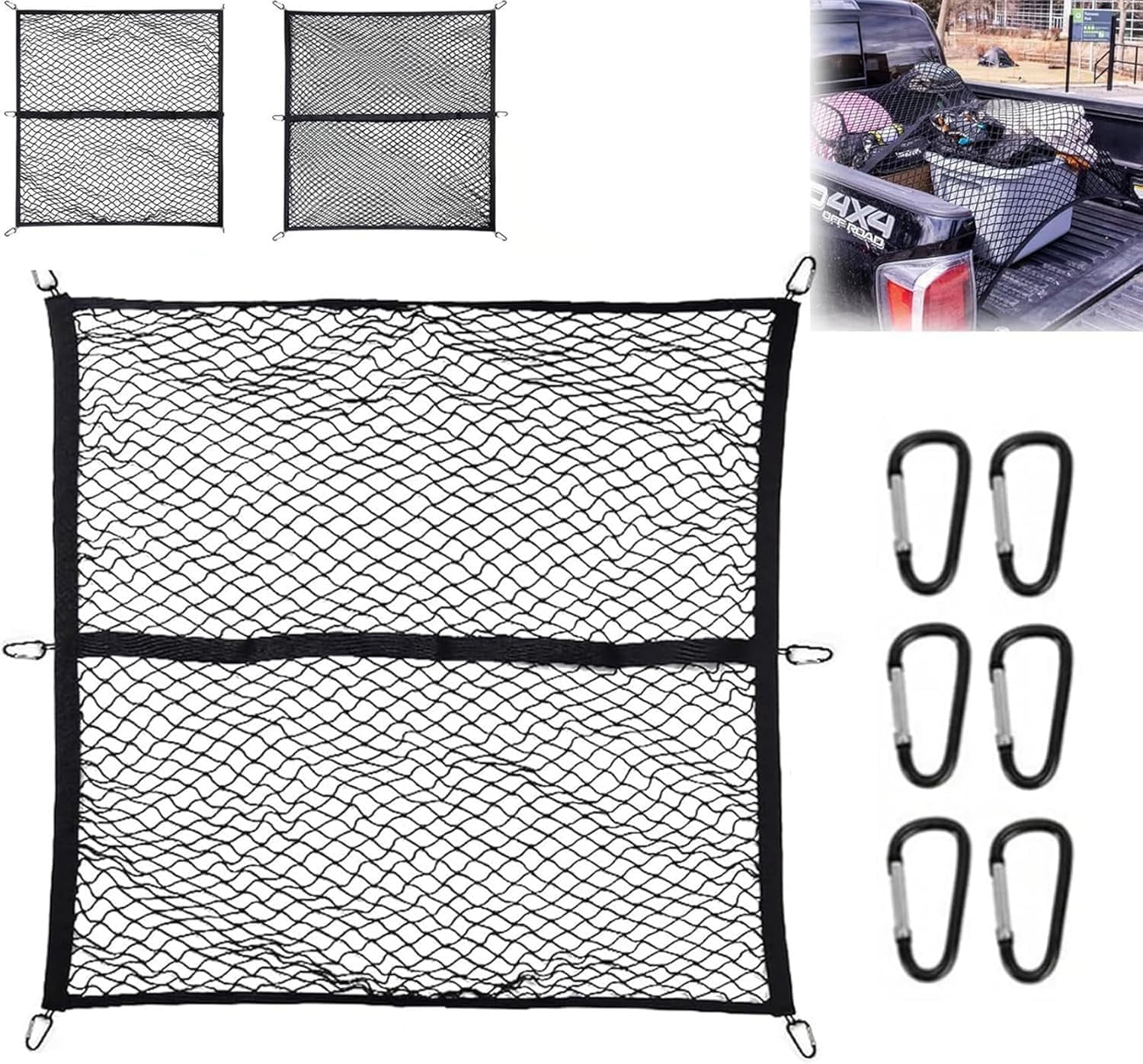 Zealburst Highly Elastic Cargo Net, Car Trunk Net Cargo Mesh Net ...