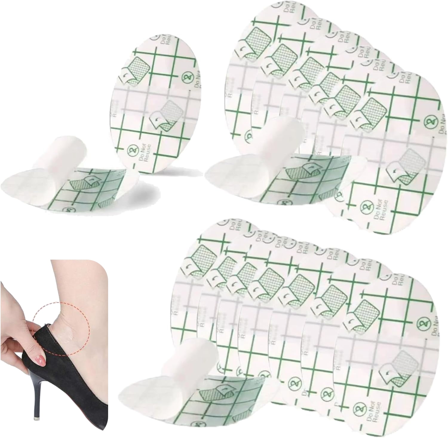 Zealburstj Self Adhesive Invisible Heel Anti-Wear Sticker, Double-Sided ...