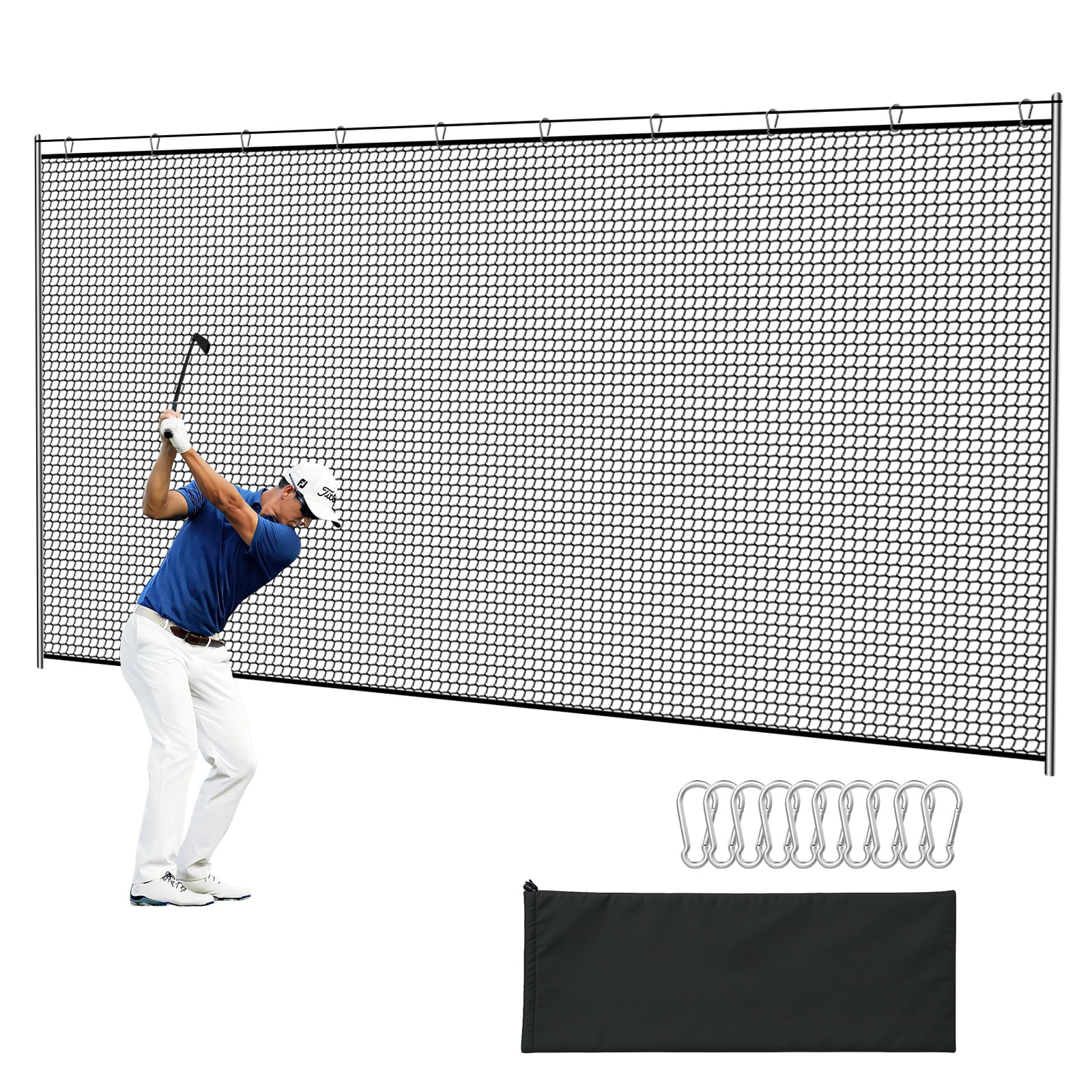 Zealfeel 10 x 20 ft Golf Practice Net: Large Double-Finished Seam ...