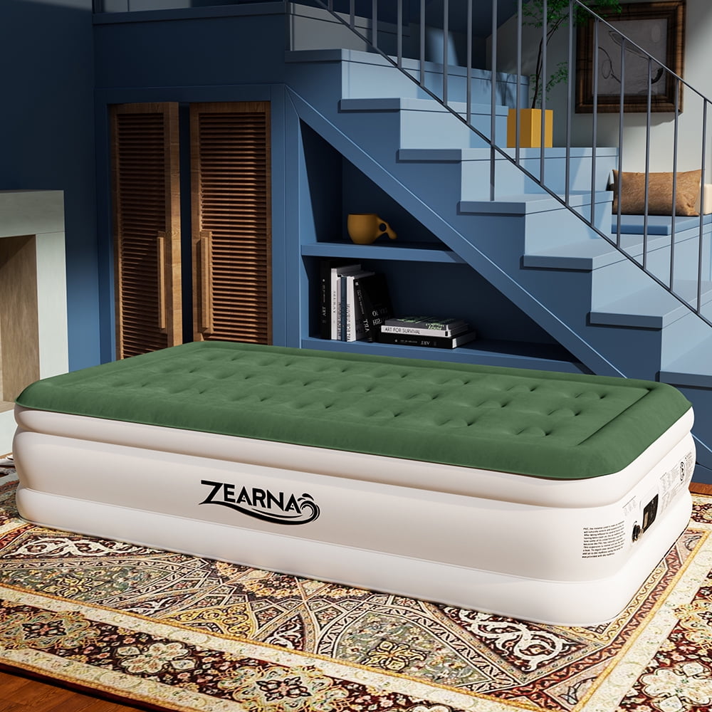 Zearna Air Mattress, Inflatable Airbed with Built-in Pump for Guest ...