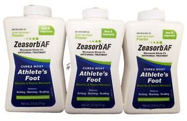 Zeasorb AF Antifungal Powder Athlete's Foot, etc 2.5oz ( 3 pack )Green ...