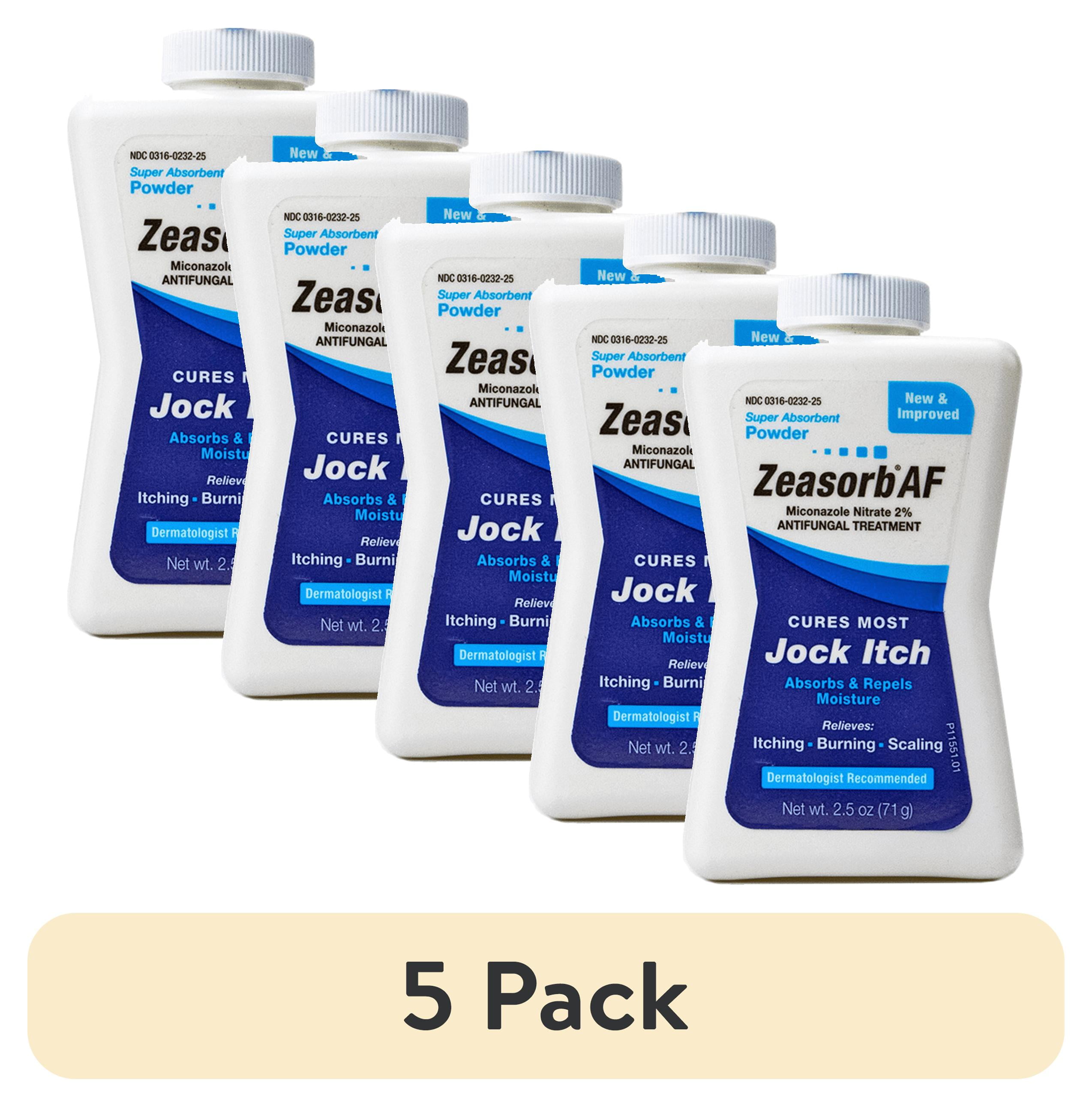 (5 pack) Zeasorb AF Jock Itch Powder, 2.5 oz - Walmart.com