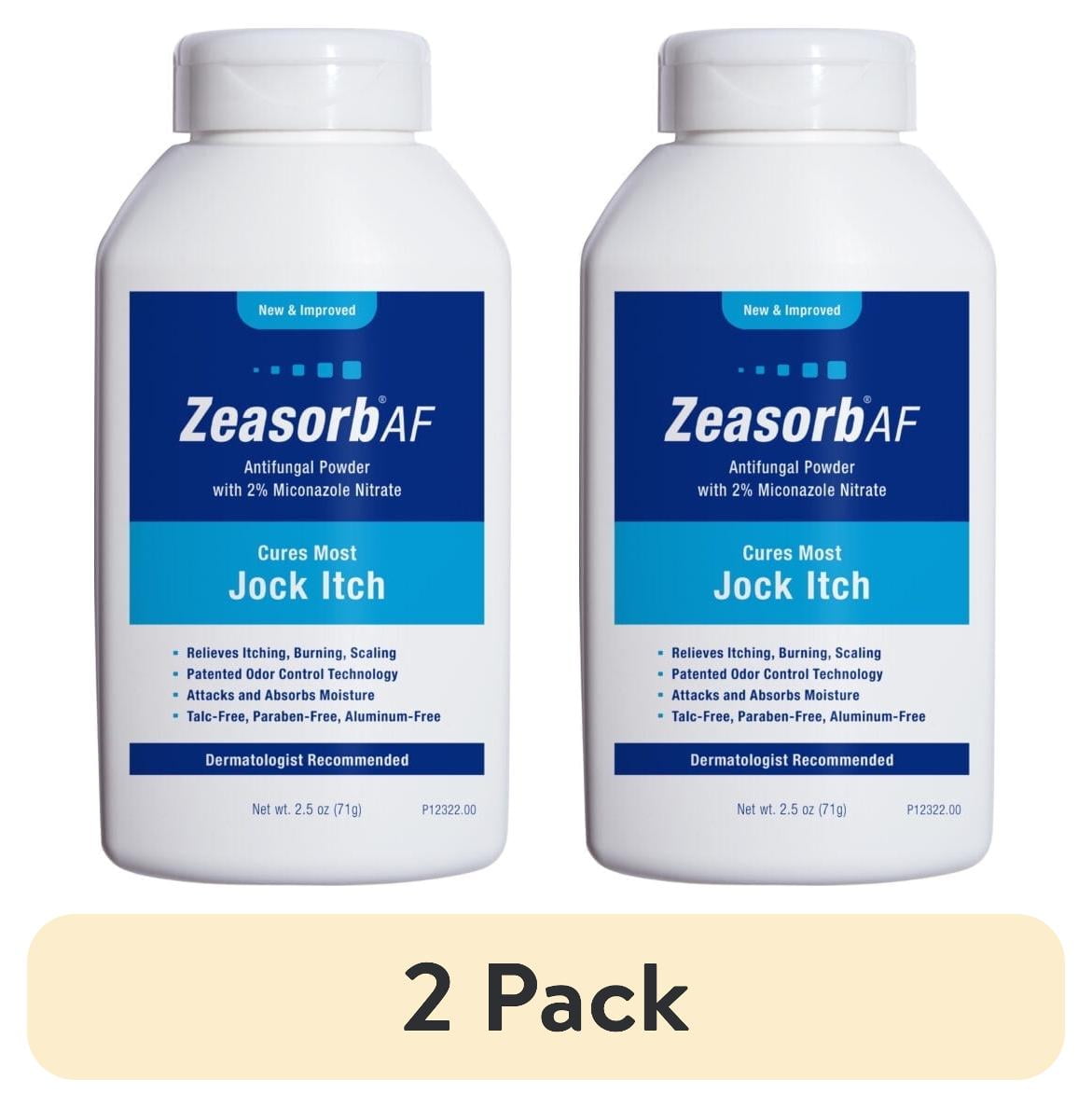 (2 pack) Zeasorb Super Absorbent Antifungal Treatment Powder for Jock ...