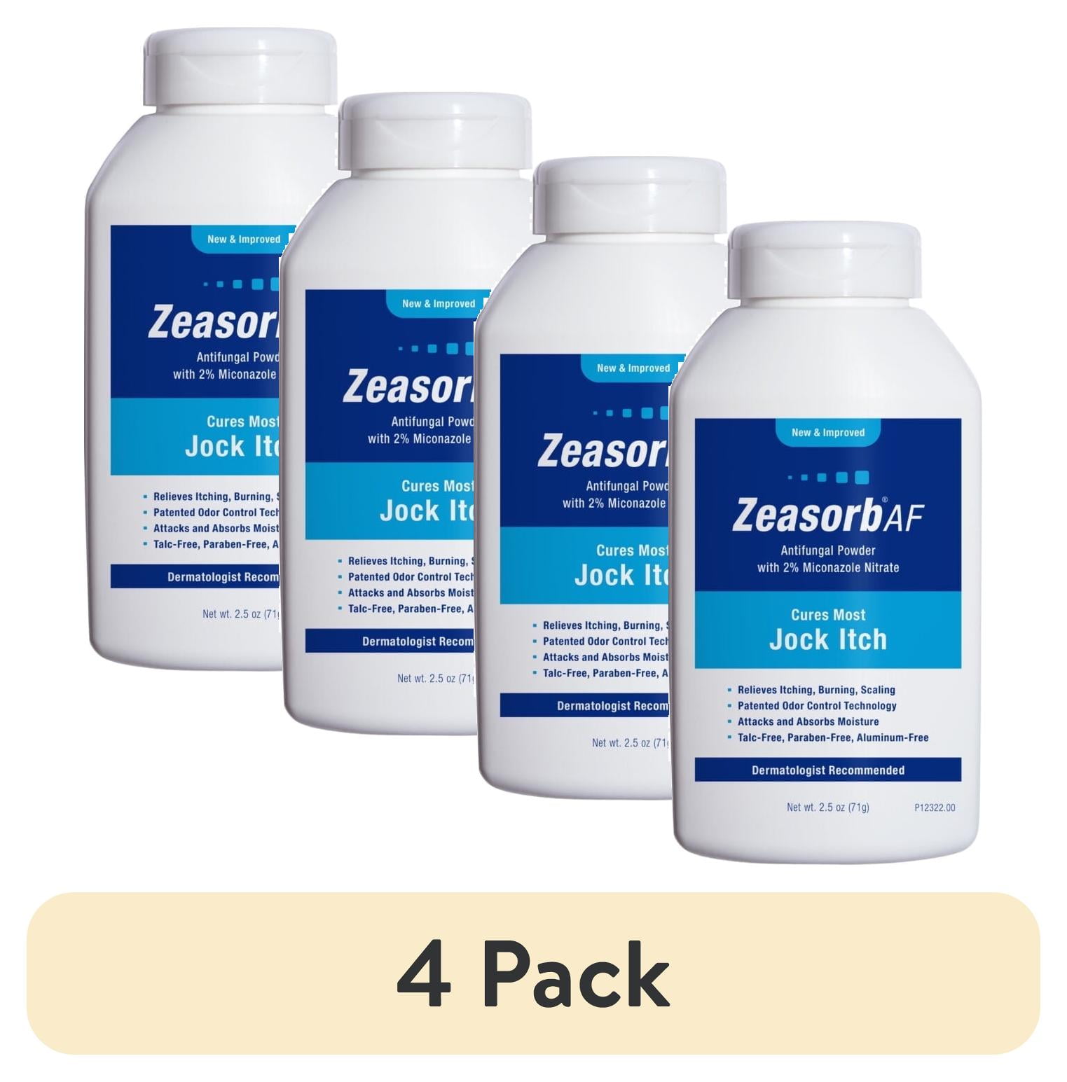 (4 pack) Zeasorb Super Absorbent Antifungal Treatment Powder for Jock ...
