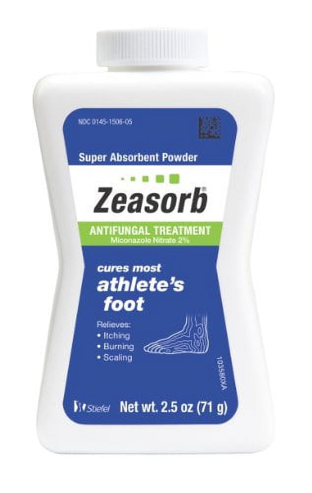 Zeasorb Medicated Antifungal Treatment Powder for Athlete's Foot, 2.5 ...