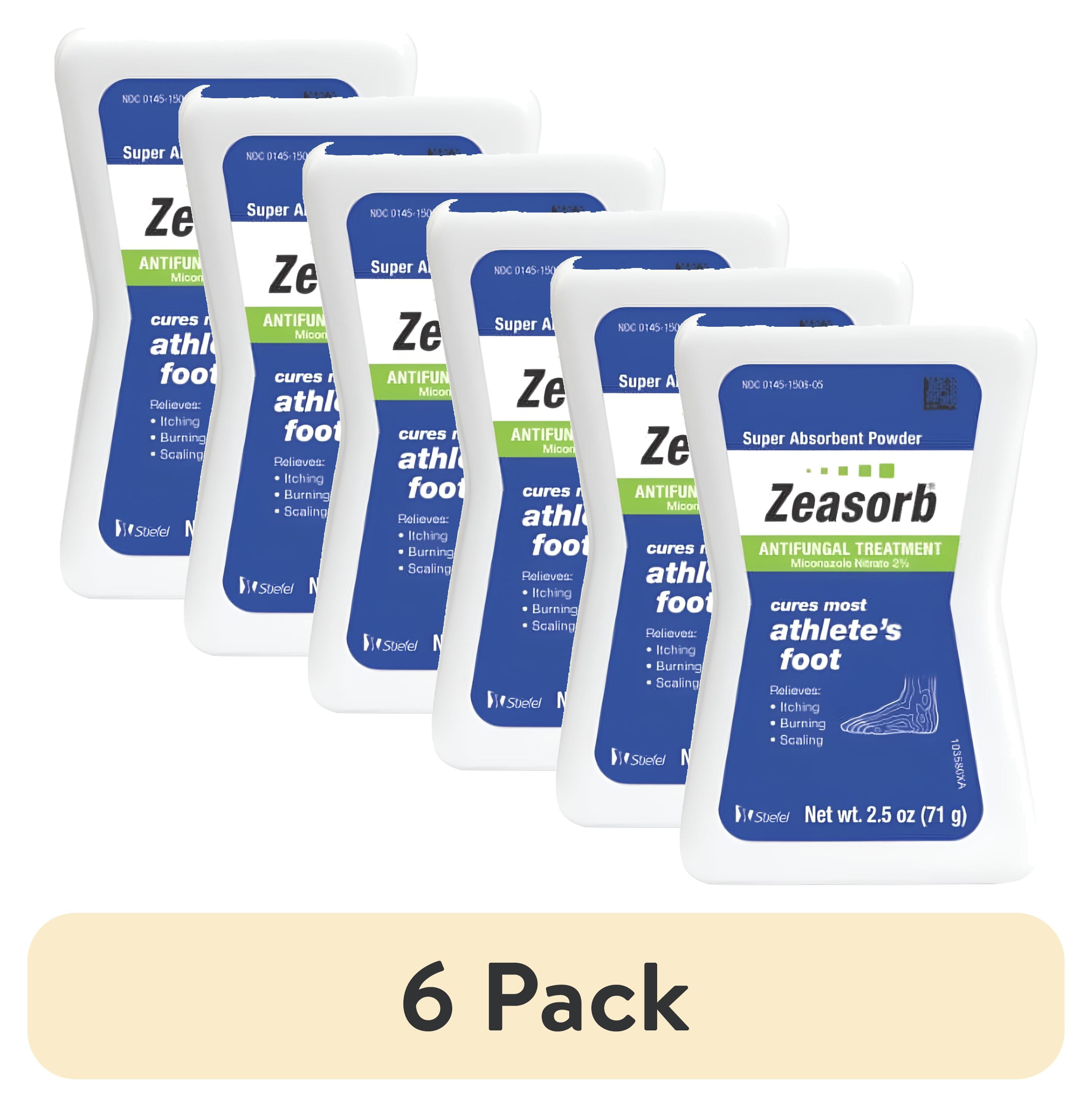 (6 pack) Zeasorb Antifungal Treatment Powder, Athletes Foot, 2.5 oz ...