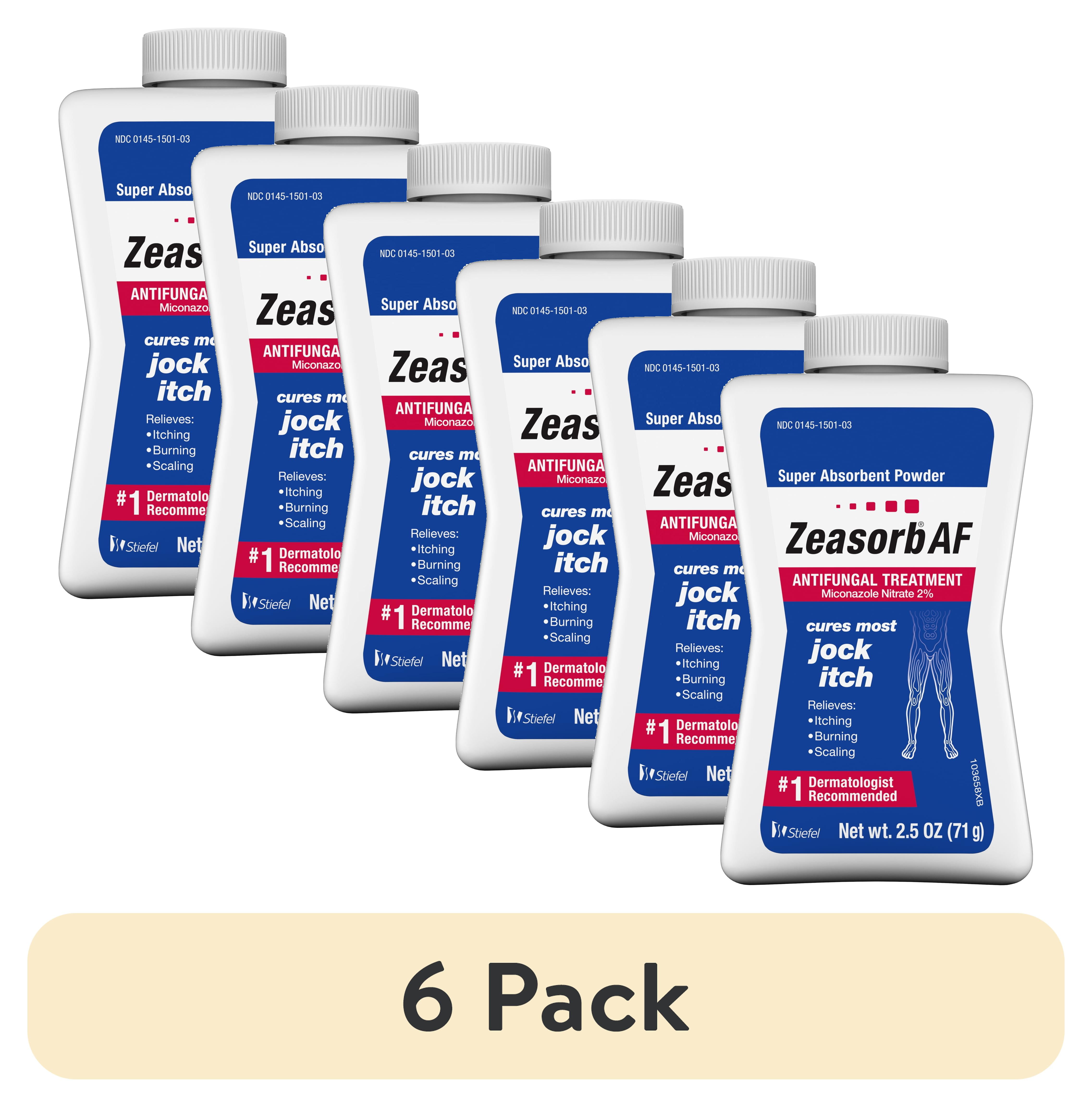 (6 pack) Zeasorb Antifungal Treatment Super Absorbant Powder for Jock ...