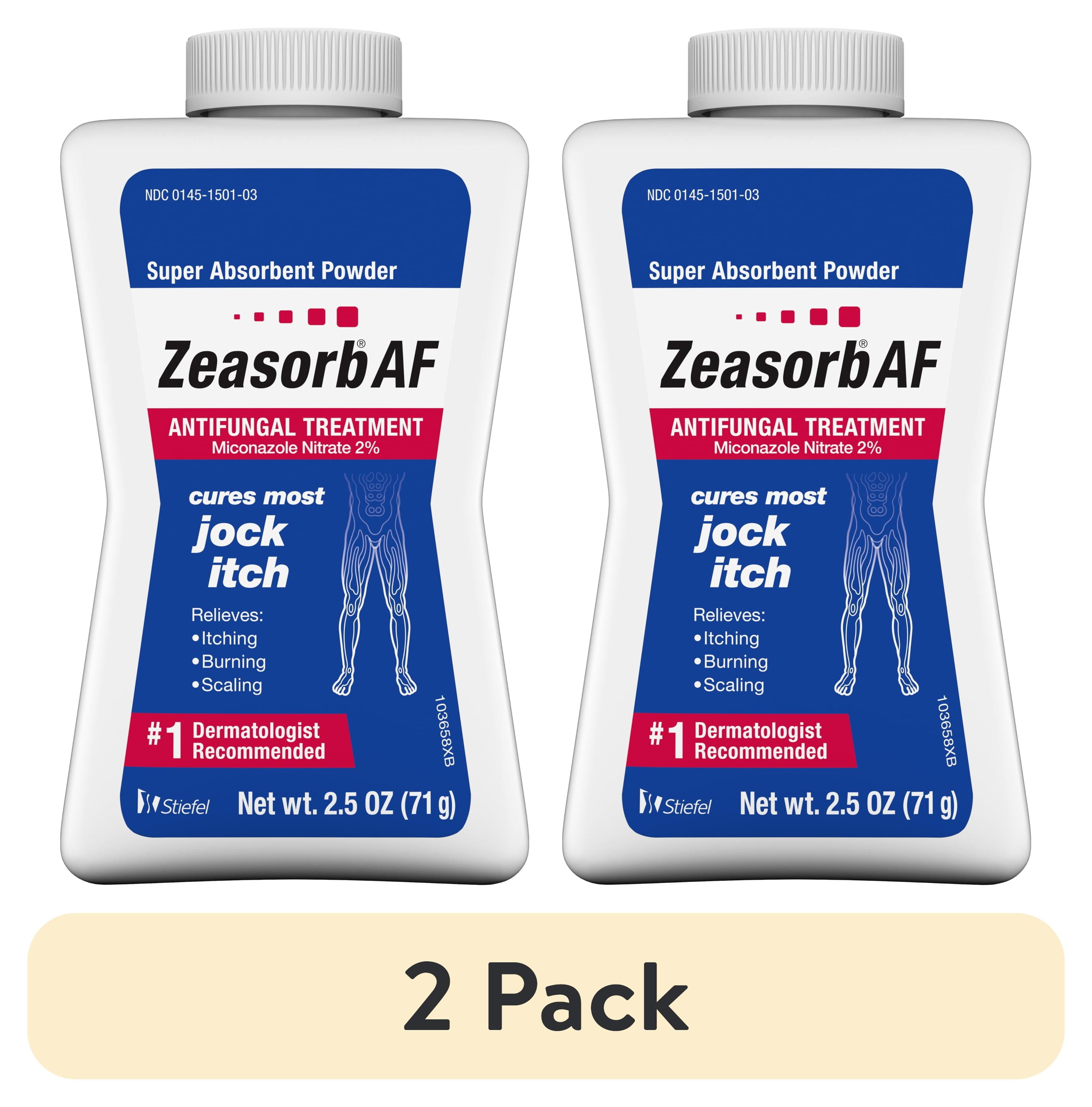(2 pack) Zeasorb Antifungal Treatment Super Absorbant Powder for Jock ...
