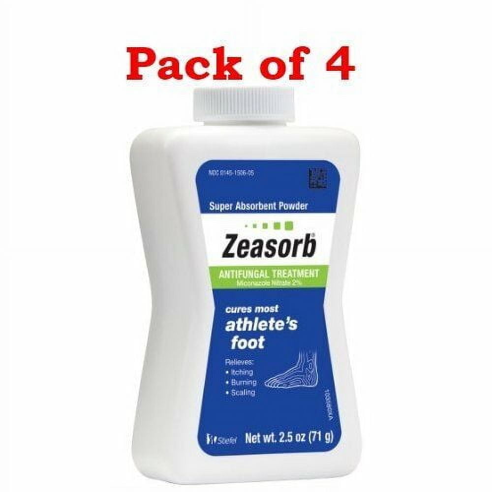 Zeasorb Prevention Super Absorbent Powder Foot Care 2.5 oz (Pack of 4 ...