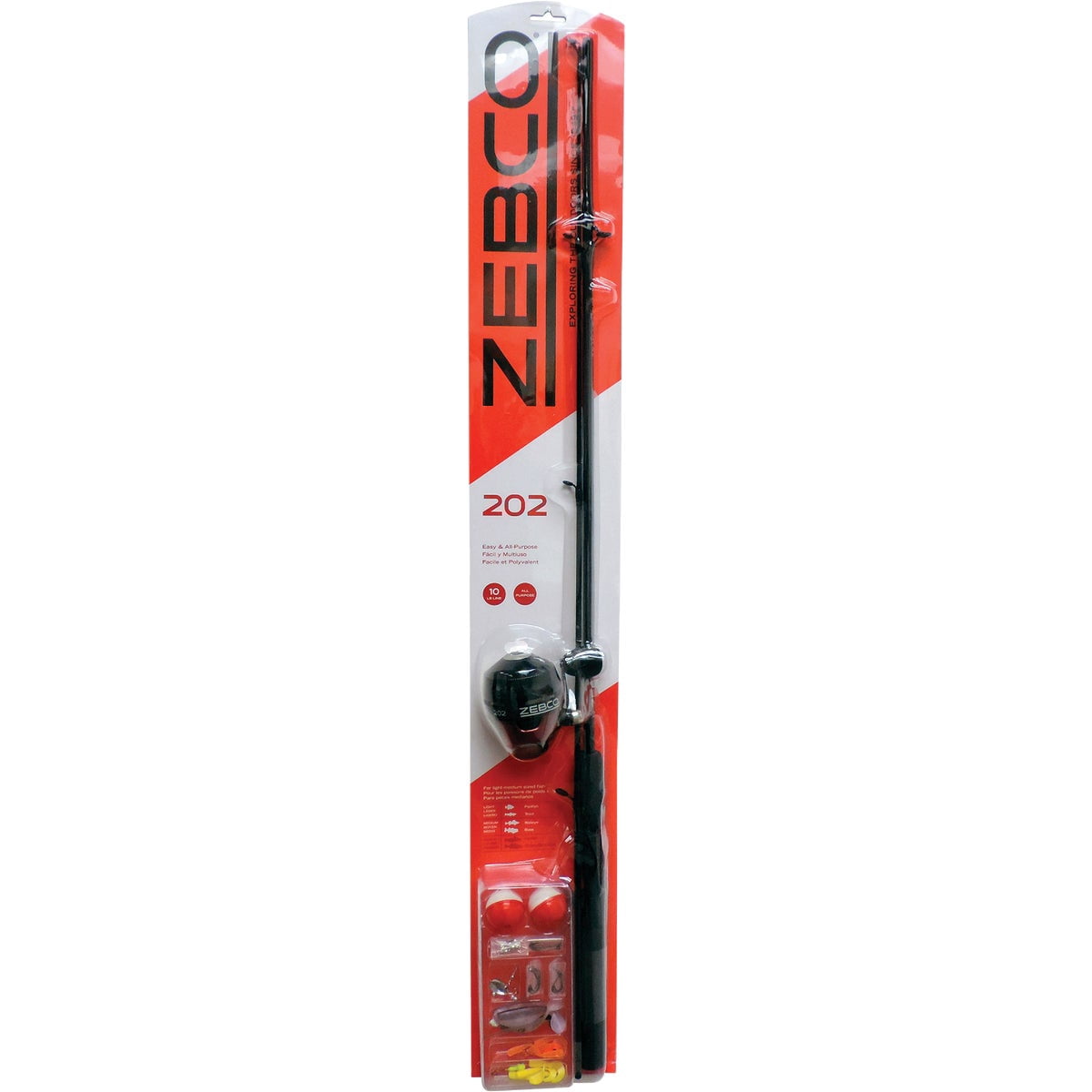 Zebco 202 Z-Glass 5' 6" Spincast Fishing Rod & Reel Combo 2-Piece Rod ...