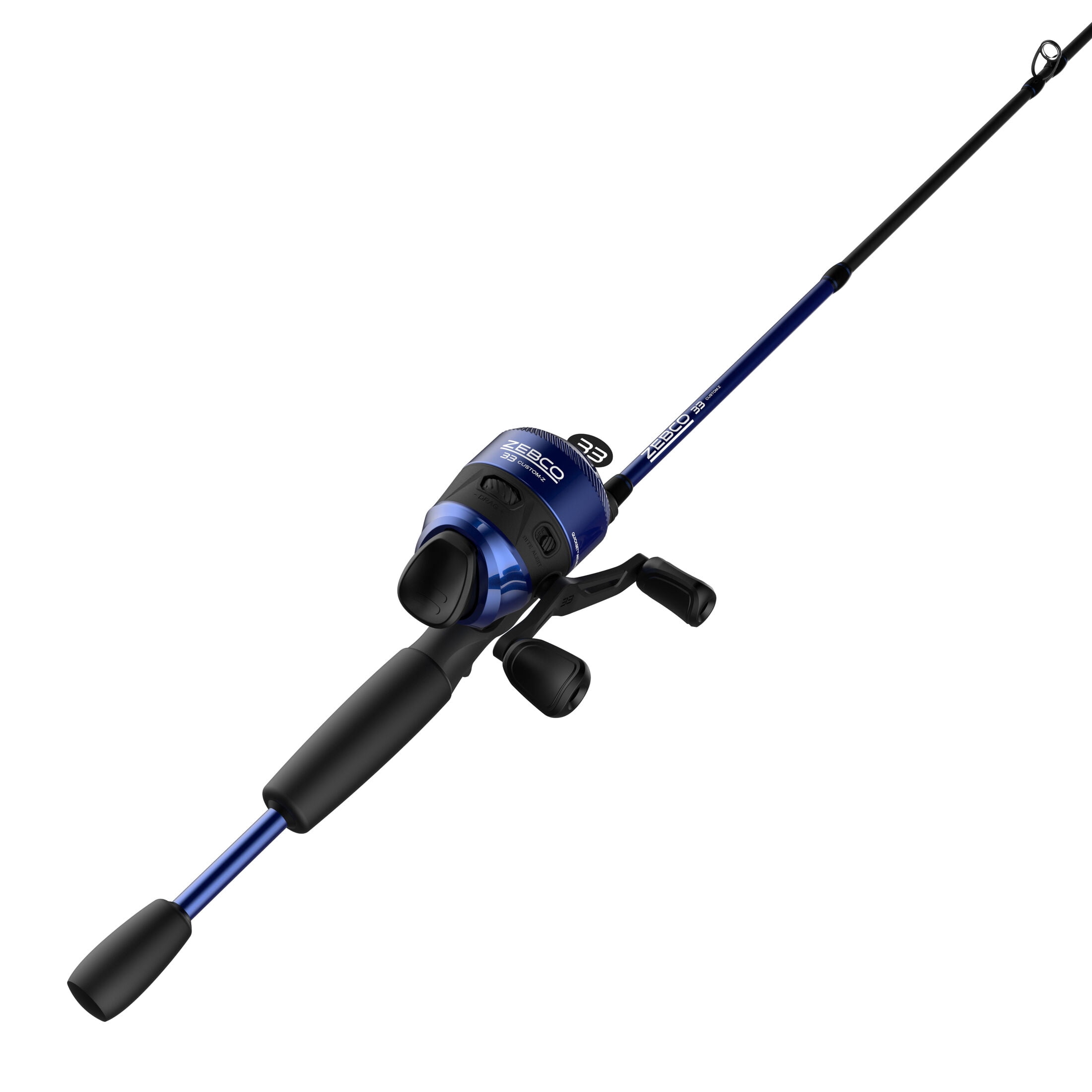 Zebco 33 CustomZ Spincast Reel and Fishing Rod Combo, 6-Foot Rod, Blue ...