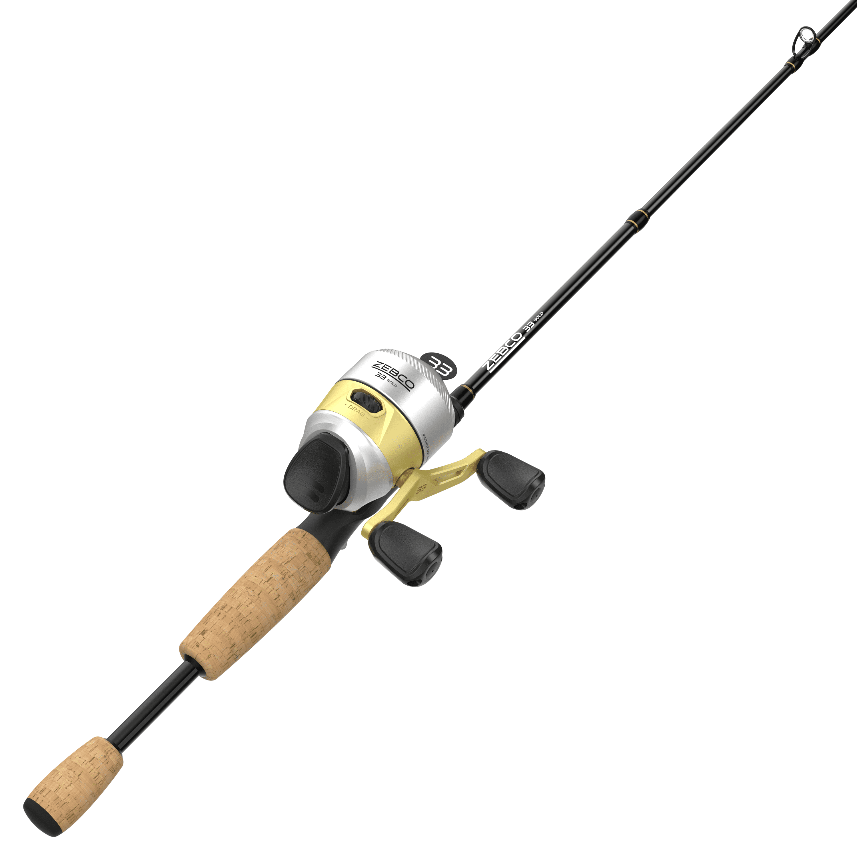Zebco 33 Gold Spincast Reel and Fishing Rod Combo, 6-Foot Graphite Rod ...