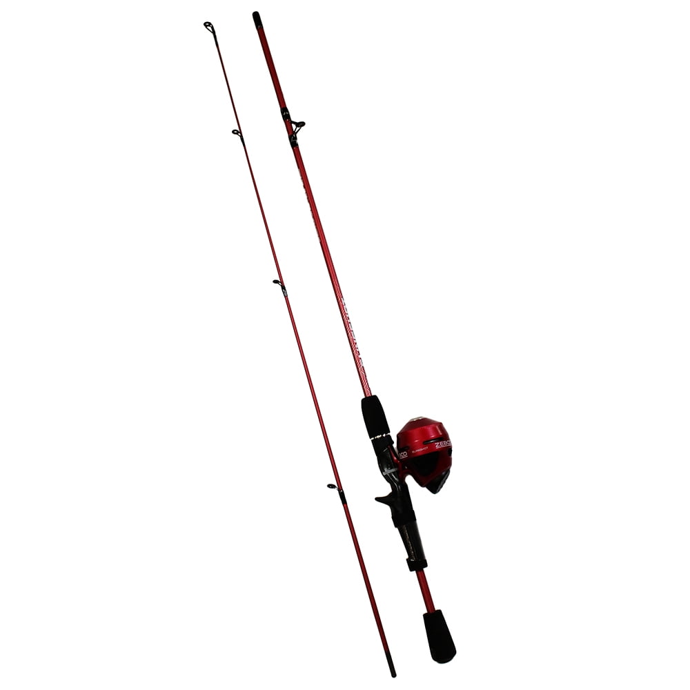 Zebco Fiberglass Spincast Fishing Rod & Reel Combo, 2-Piece Rod ...