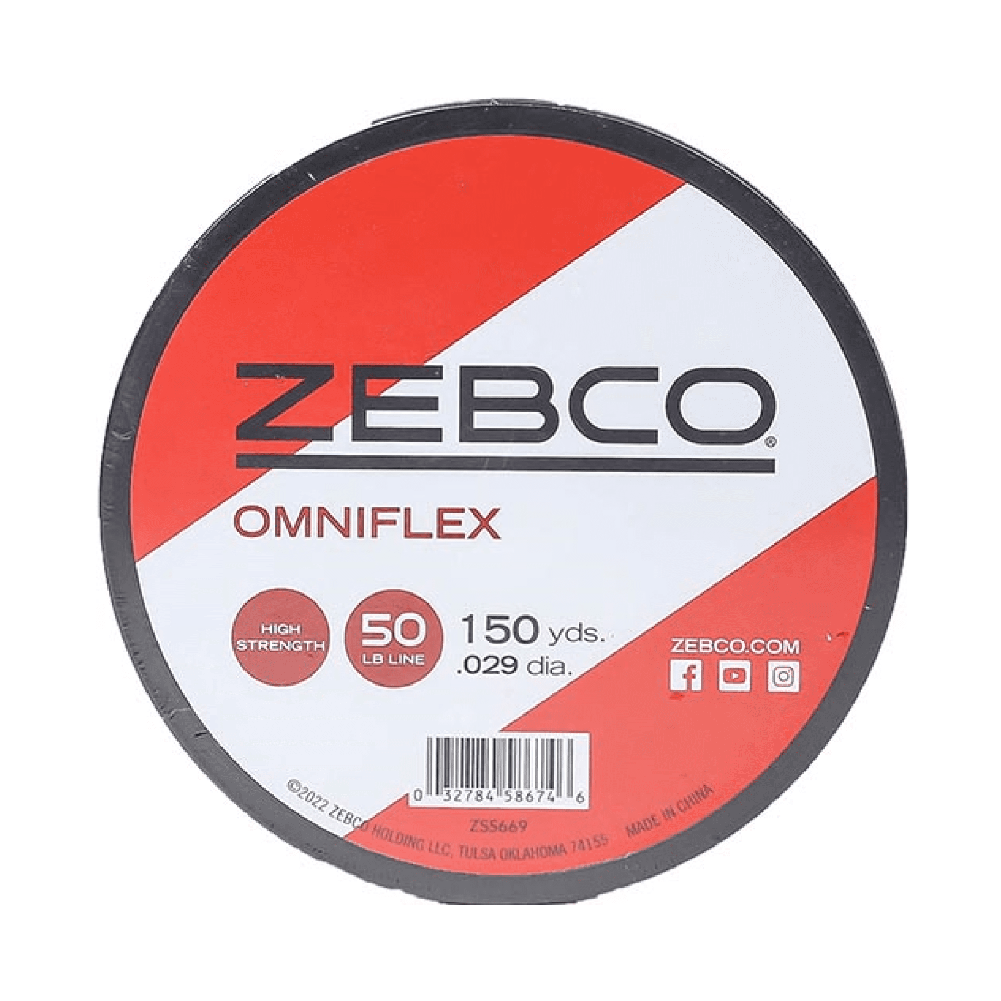 Zebco Monofilament Fishing Line 50 lb Clear Low Memory High Tensile ...