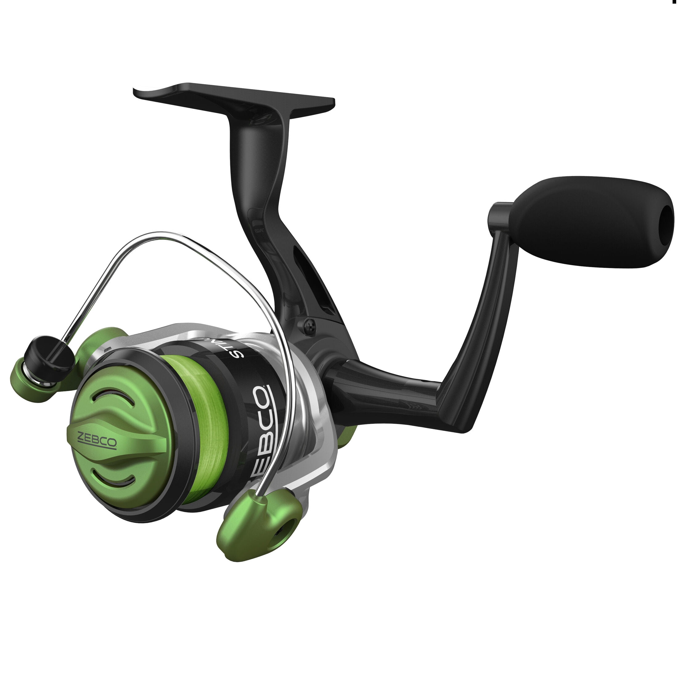 Zebco Stinger Spinning Fishing Reel, Size 10 Reel, Silver/Black (Clam ...