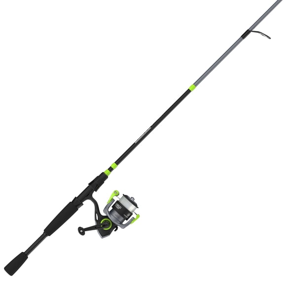 Zebco Verge Spinning Reel and Fishing Rod Combo, 7-Foot 2-Piece Rod ...