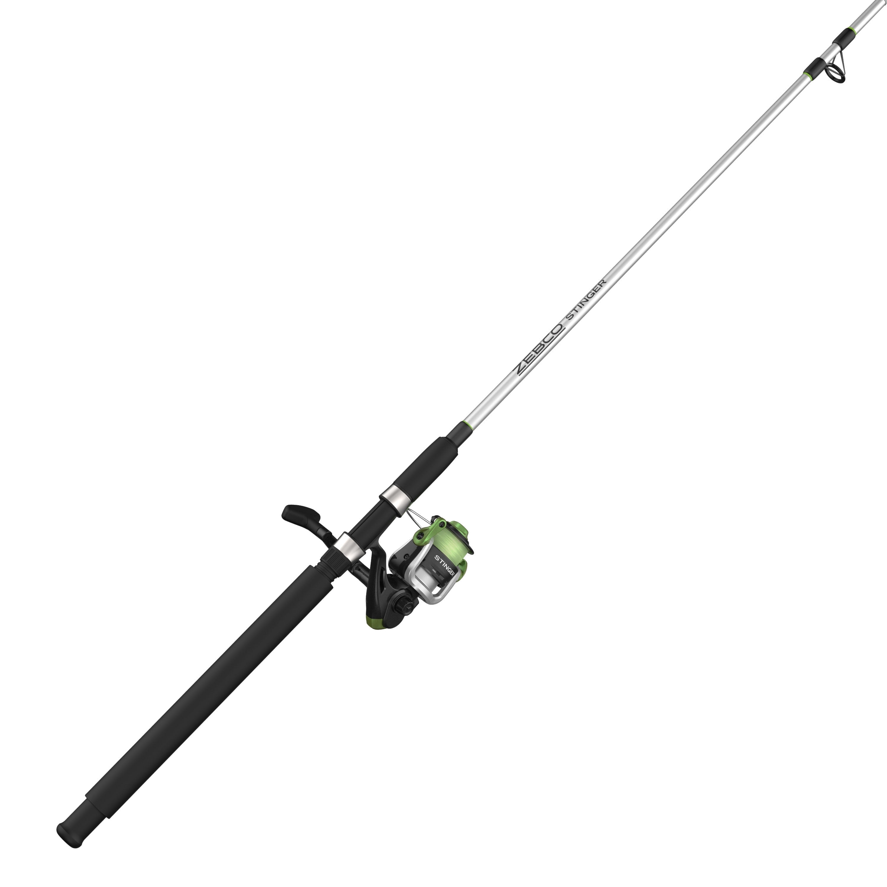 Zebco Stinger Spinning Reel and Fishing Rod Combo, 7-Foot 2-Piece Rod ...