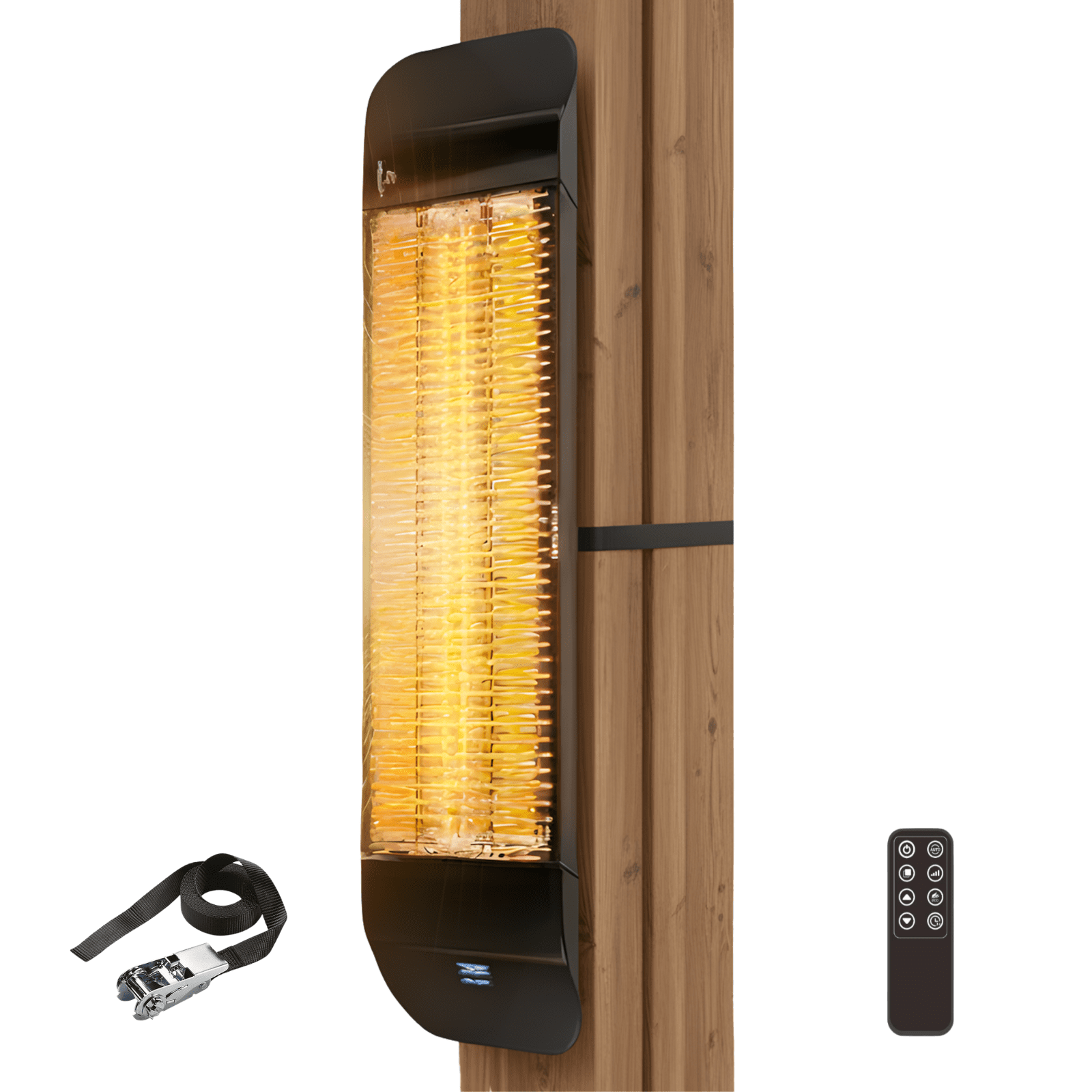 ZeboZap KDHT1500 Infrared Electric Patio Heater with Strap to Post ...