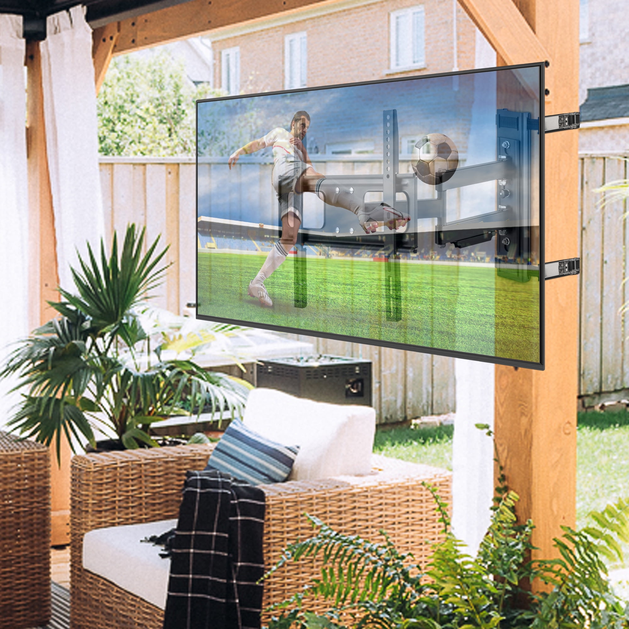 ZeboZap, Outdoor Full Motion TV Mount, ZZTVA2044, Weatherproof Durable ...