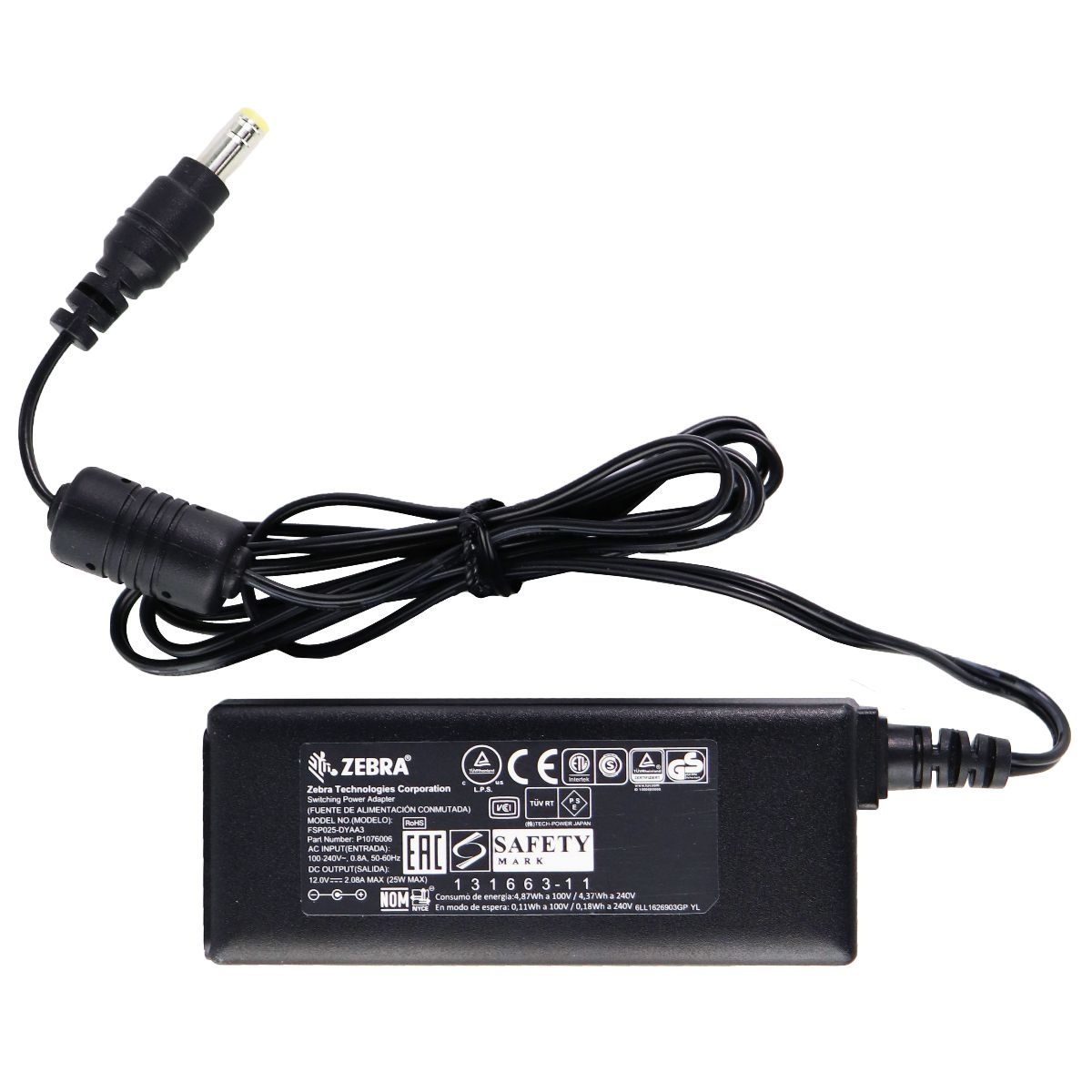 Pre-Owned Zebra (12V/2.08A) Switching Power Adapter - Black (FSP025 ...
