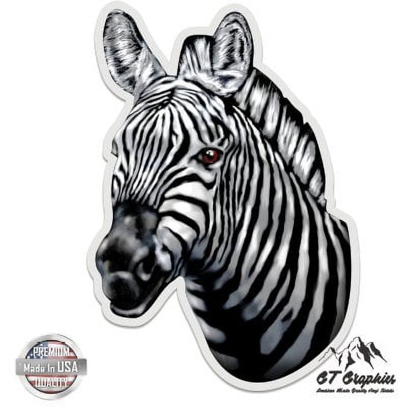 Zebra - 5" Vinyl Sticker - For Car Laptop I-Pad - Waterproof Decal ...