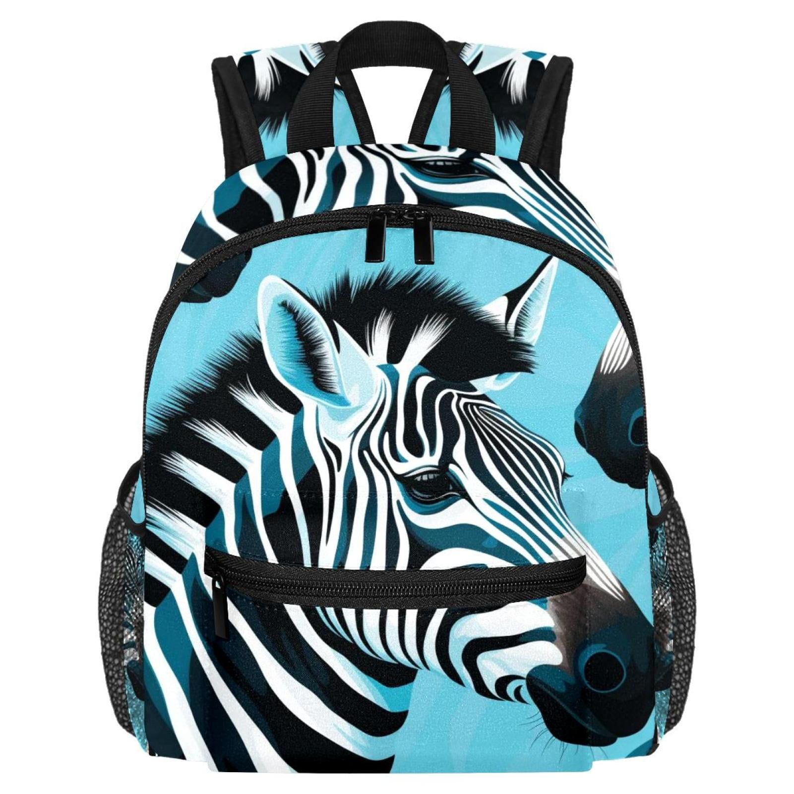Zebra Adjustable Shoulder Strap Backpack - Large Capacity, Printed ...