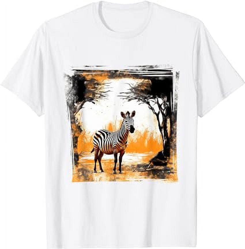 Zebra Africa - Art Zoo Animal Zebra T-Shirt - Walmart.com
