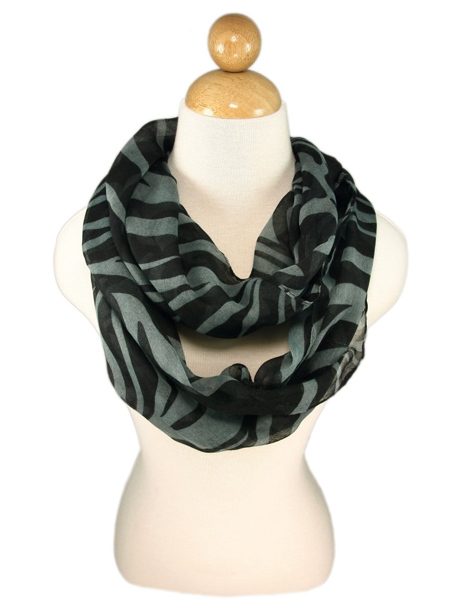 Zebra Animal Print Infinity Loop Fashion Scarf - Walmart.com