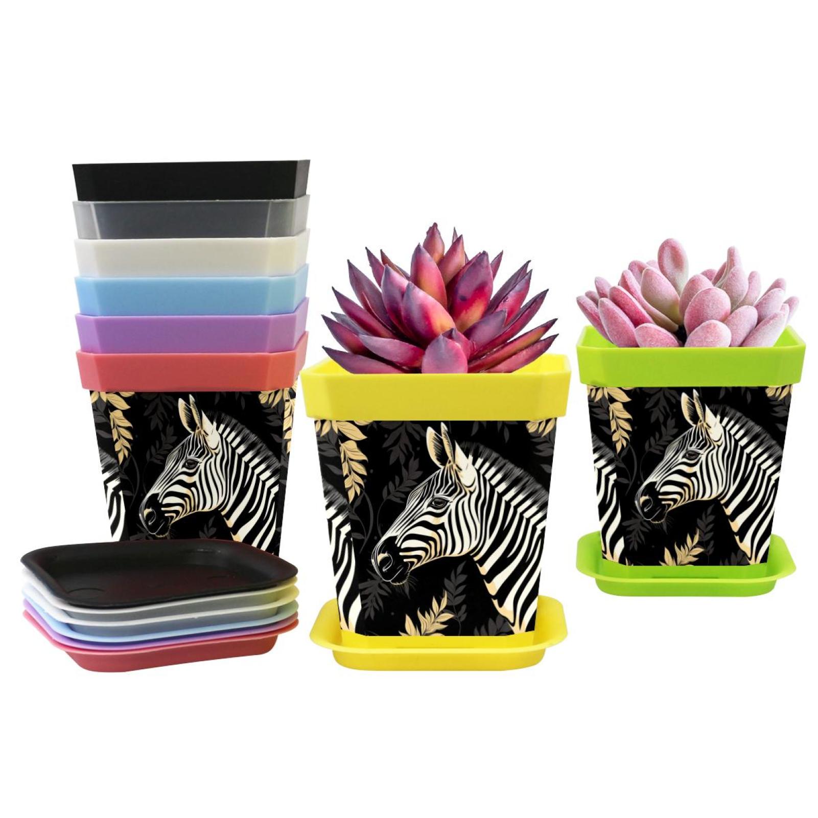 Zebra Animals Caribbean Planter 8PCS - Lightweight Indoor Outdoor 8 ...