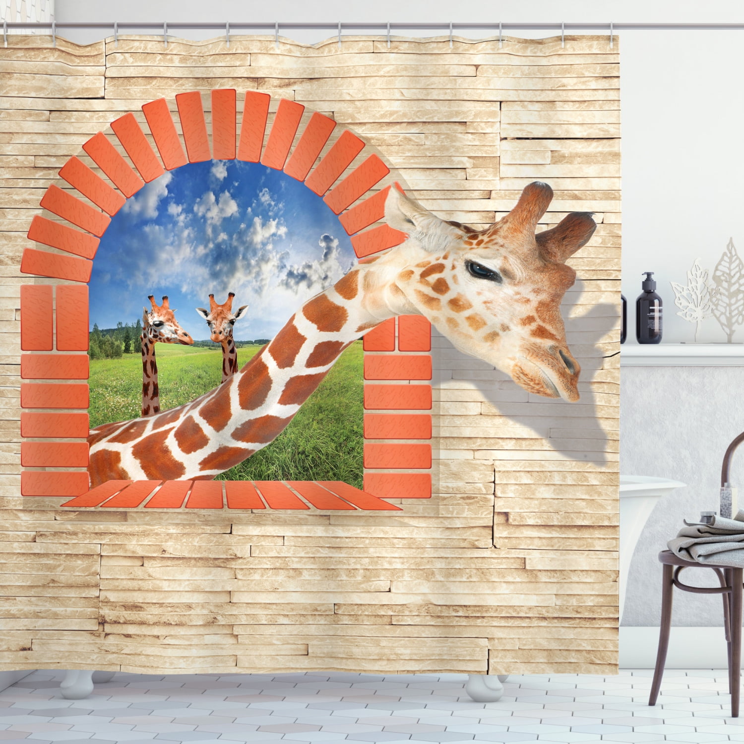 Zebra Animals Cute Cartoon Art Design for Kids Fabric Shower Curtain ...