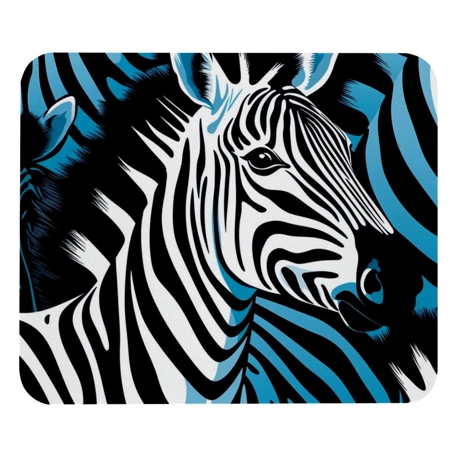 Zebra Animals Non-Slip Rubber Bottom Personalized Custom Square Desk ...
