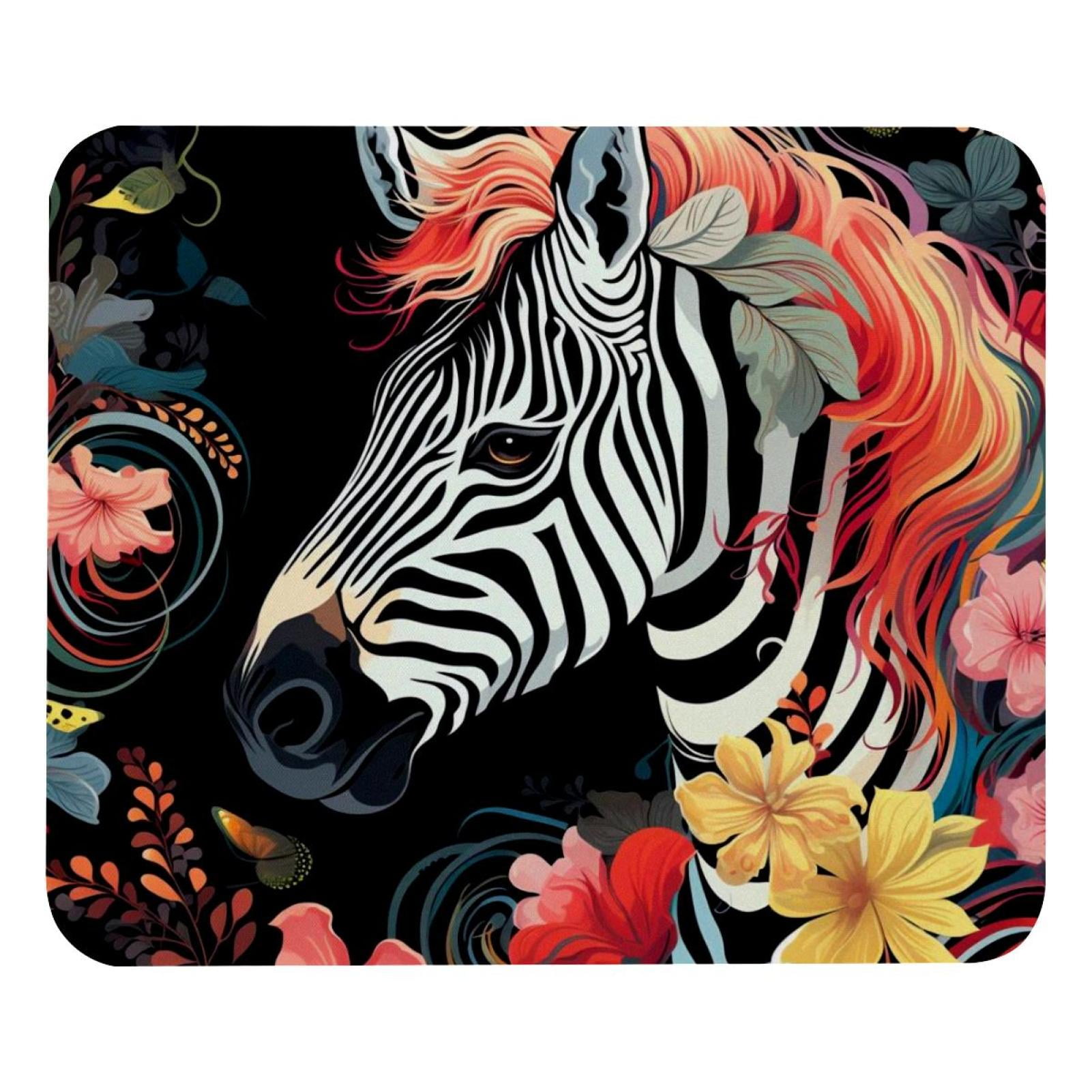Zebra Animals Pattern Mousepad Square Thickness 2mm Desk Mat Office ...