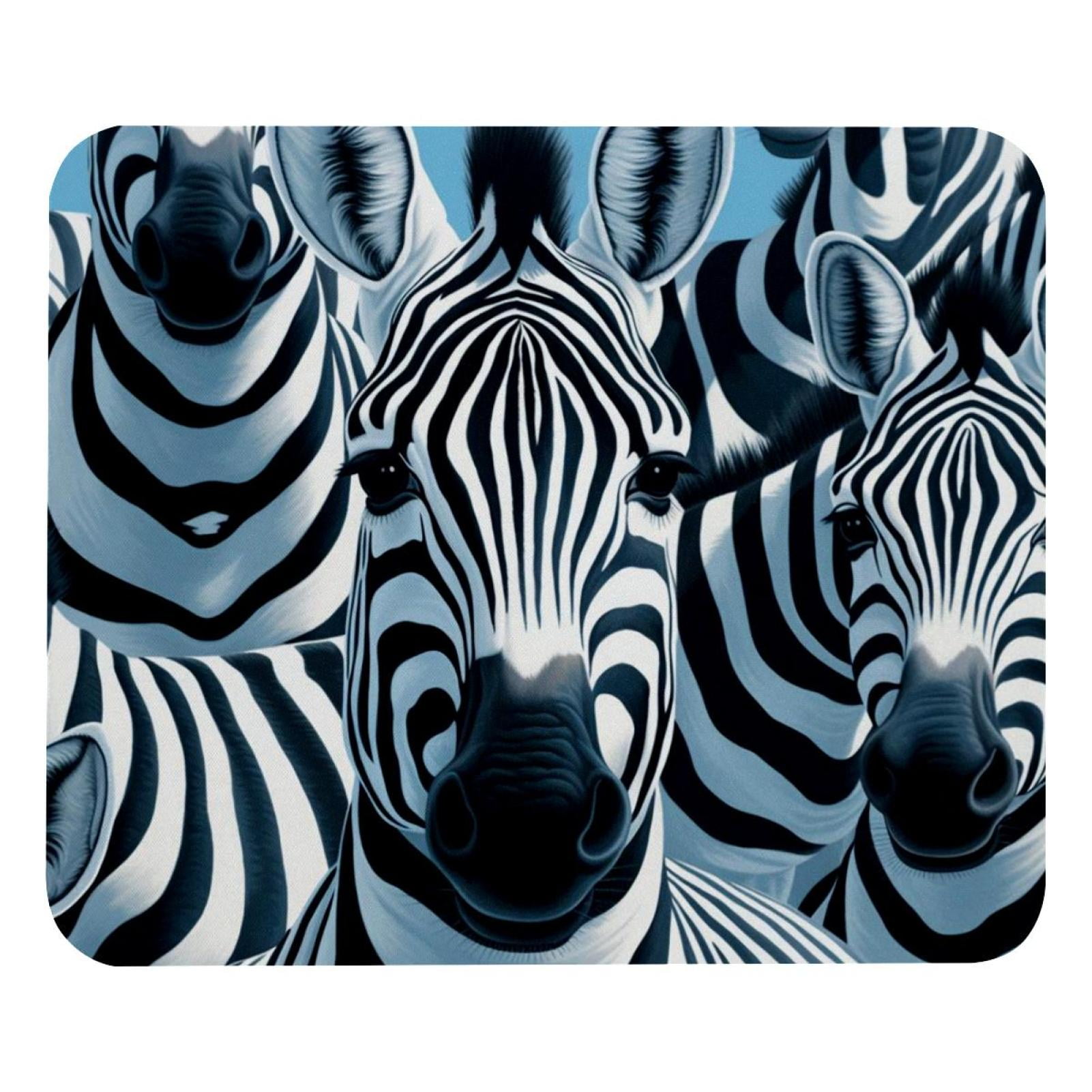 Zebra Animals Pattern Mousepad Square Thickness 2mm Desk Mat Office ...
