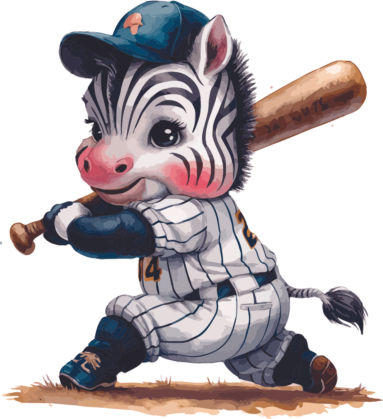 Zebra Baseball Zebra Animal Sports Adventure Fun Colorful Animals ...