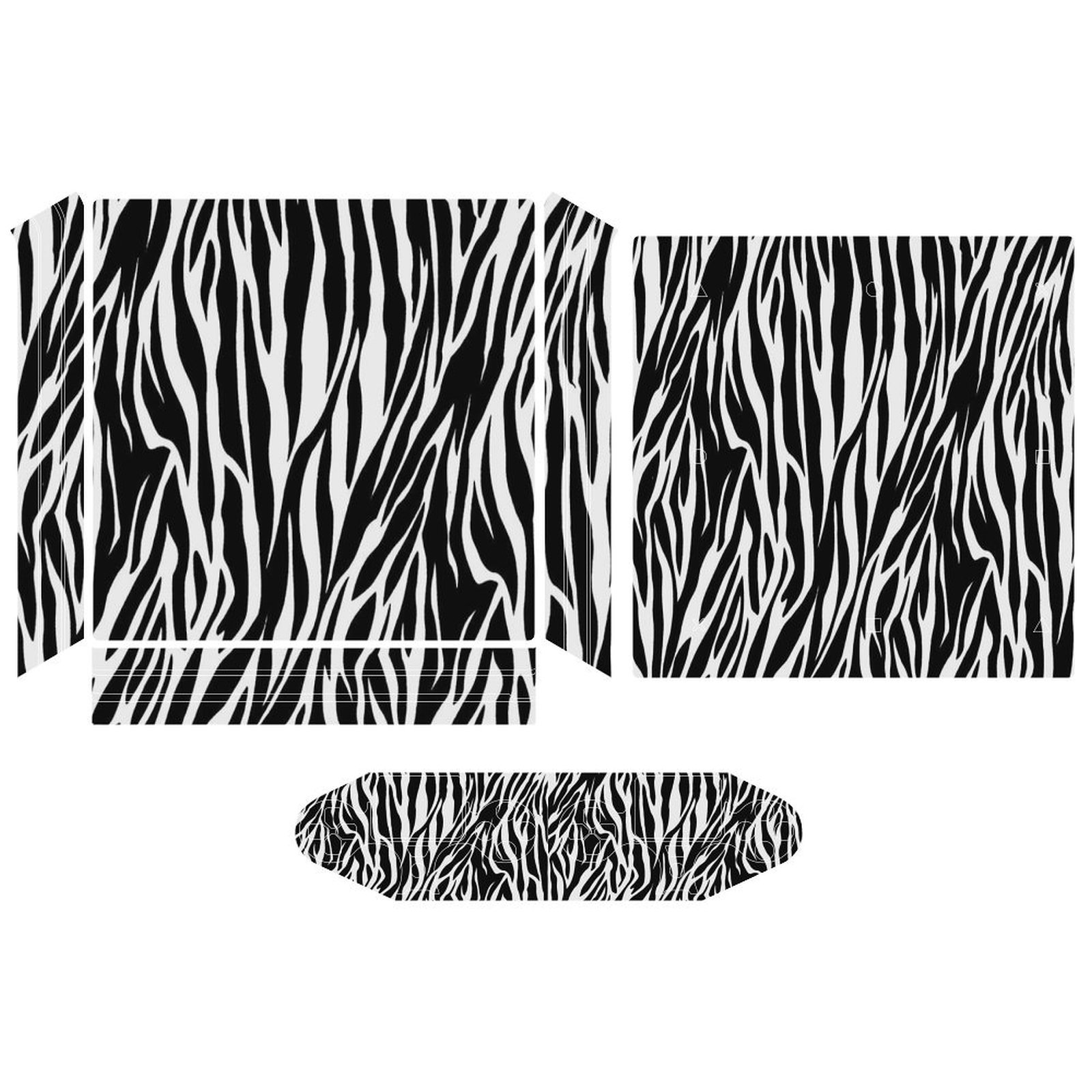 Zebra Black White Animal Print PS4/PS4 Pro/PS4 Slim Skin Sticker For Console And Controller ...