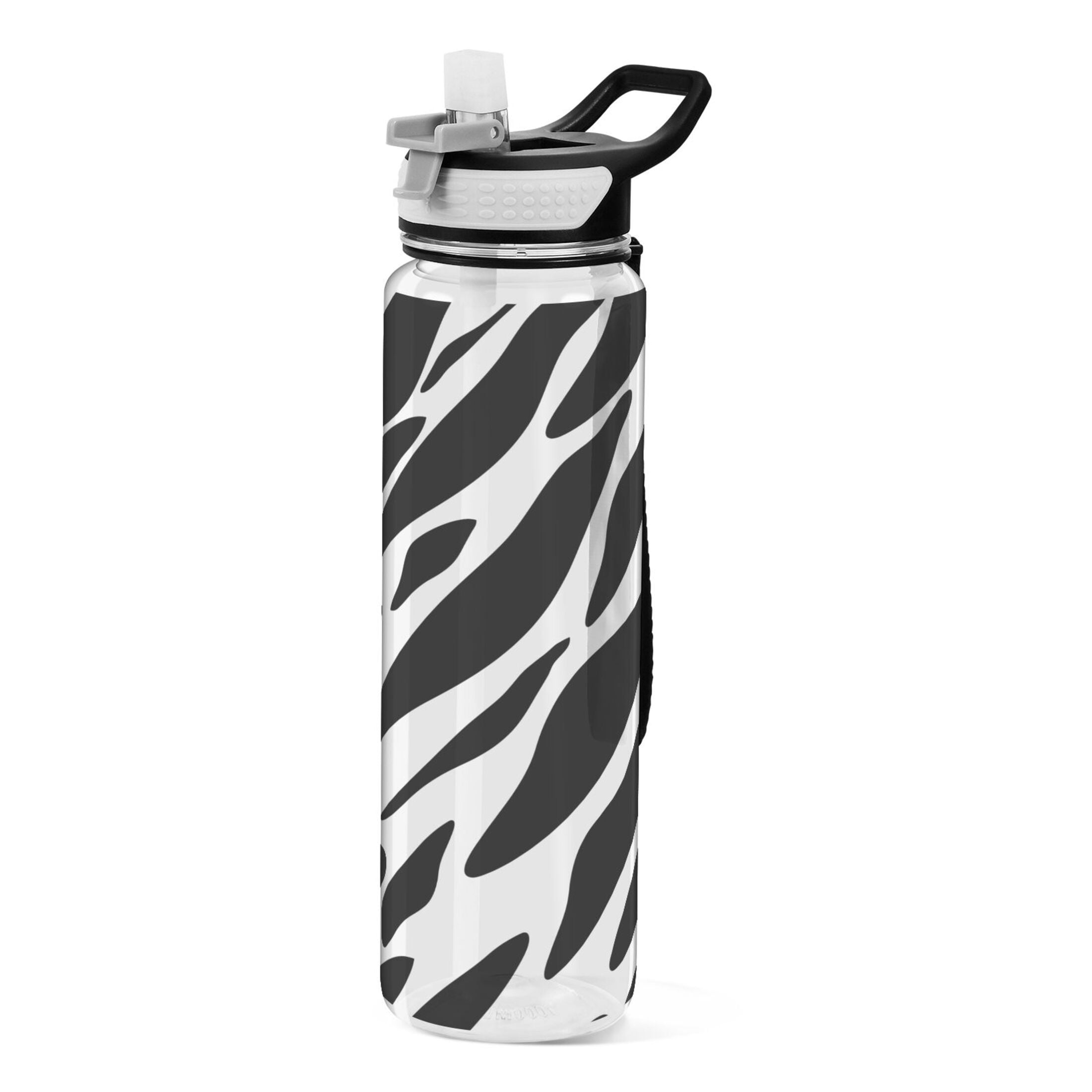 Zebra Black and White 32oz Sports Water Bottles Leakproof Tritan Bottle ...