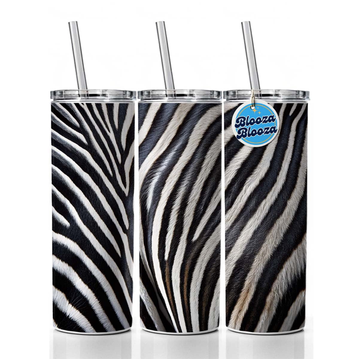 Zebra Black and White Stripes Pattern 20oz Insulated Water Bottle ...