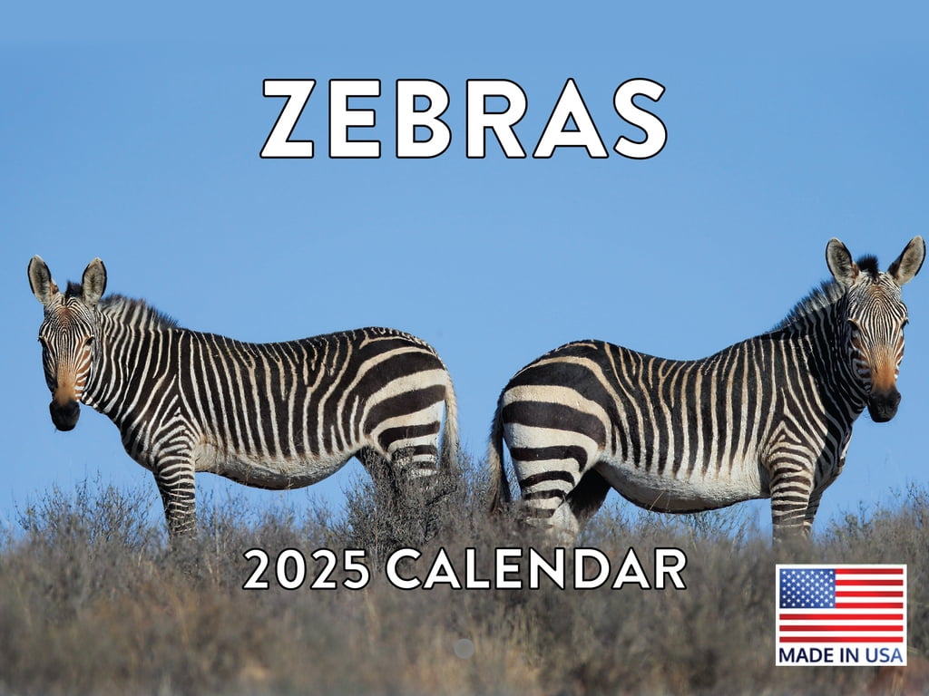 Zebra Calendar 2025 Monthly Wall Calender 12 Month | American Made In ...