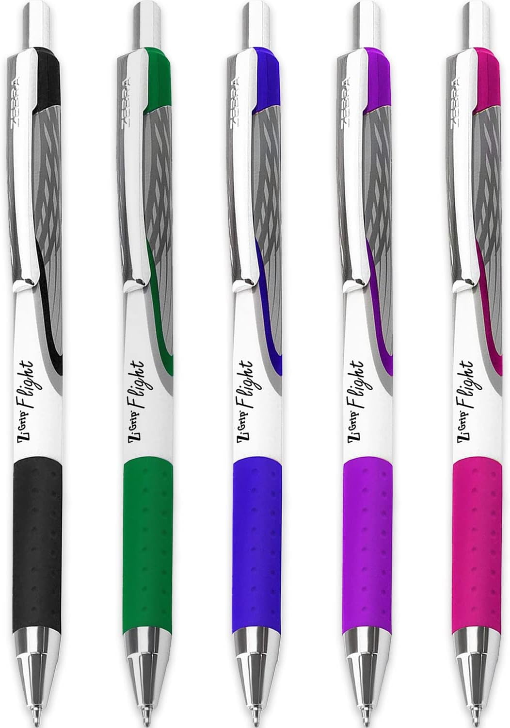 Zebra Classic Z-Grip Flight Ballpoint Pens - 1.2mm - Black, Blue, Green ...