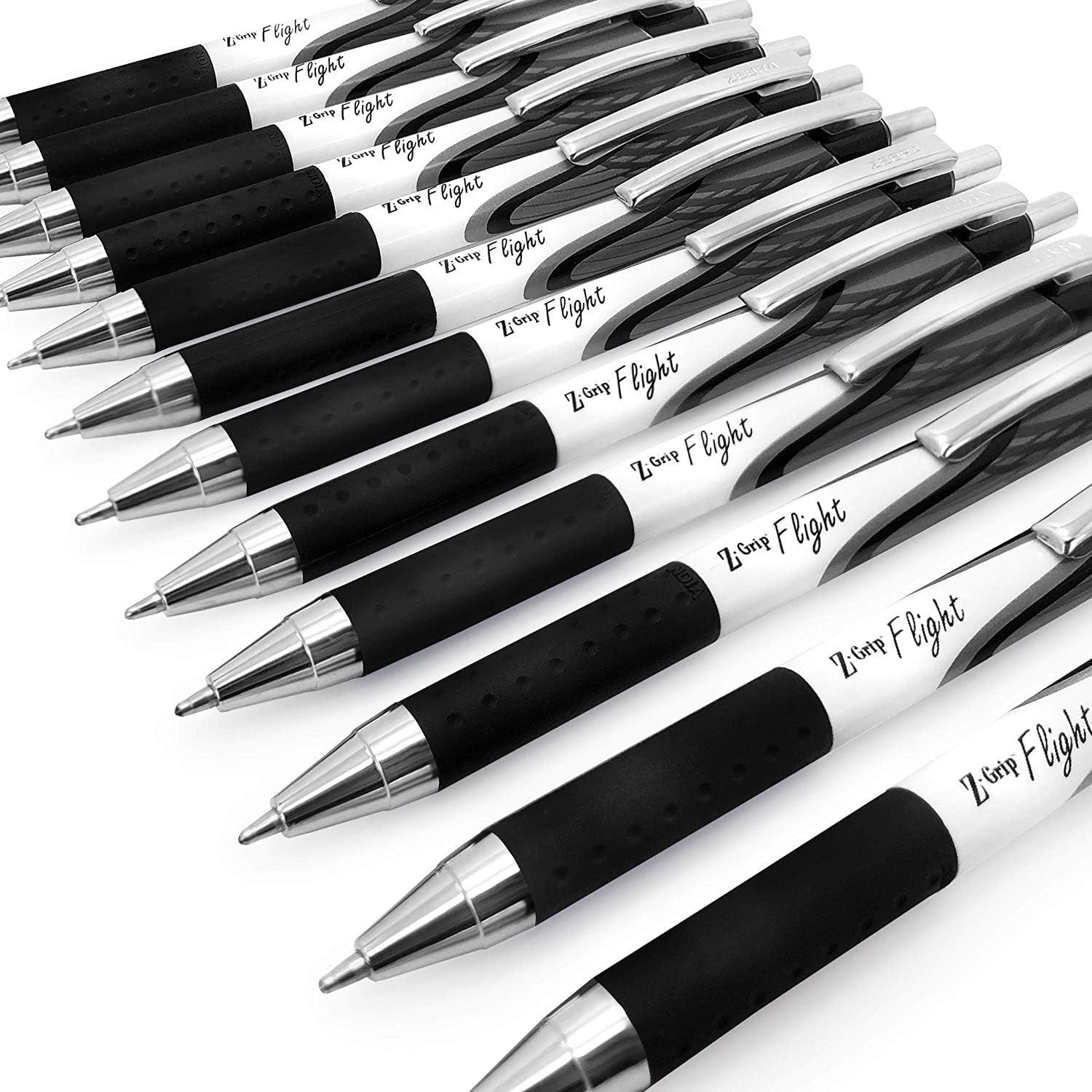 Zebra Classic Z-Grip Flight Ballpoint Pens - 1.2mm - Black Ink - Pack ...