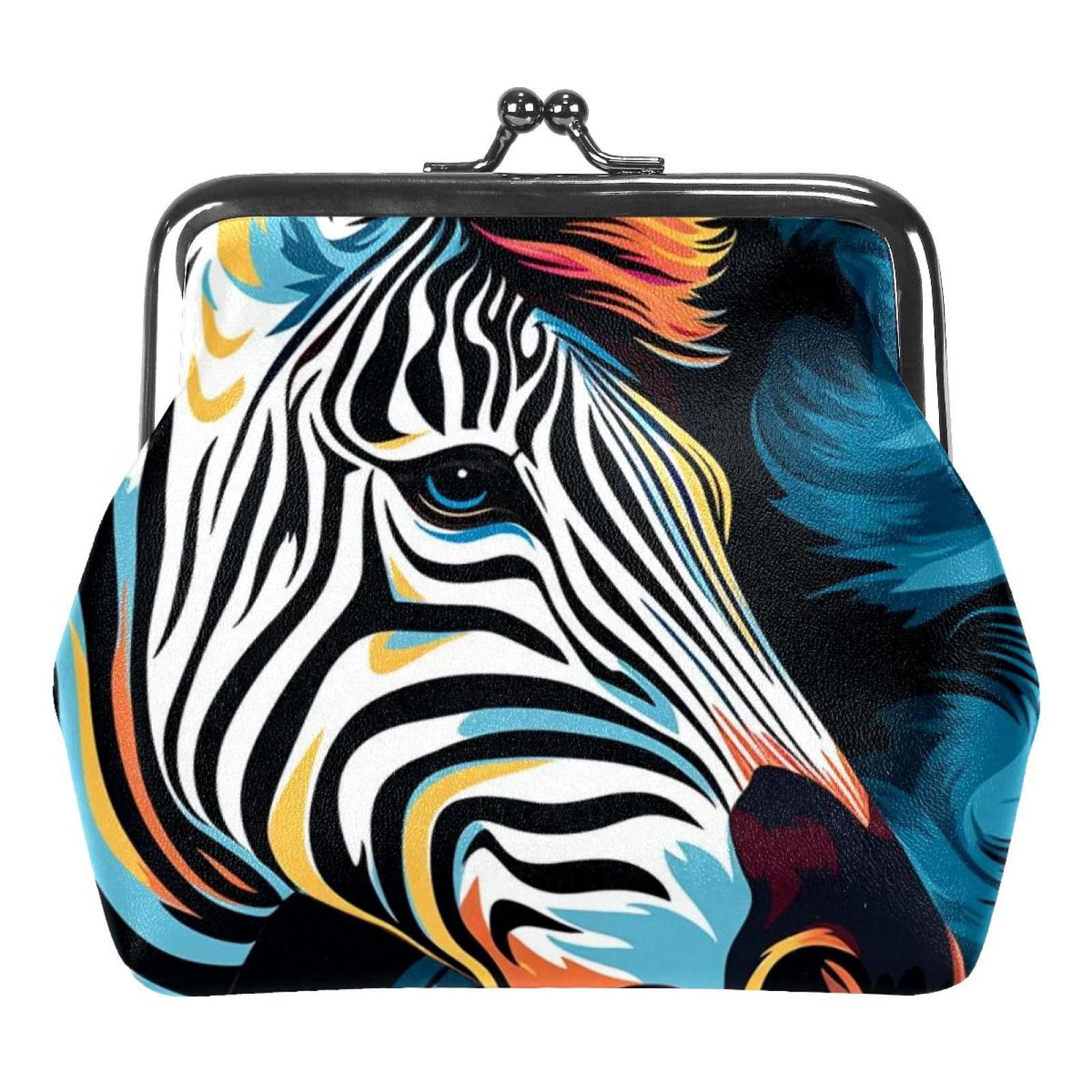 Zebra Coin Purse Vintage Pouch Kiss-lock Change Purse Wallets - Walmart.com
