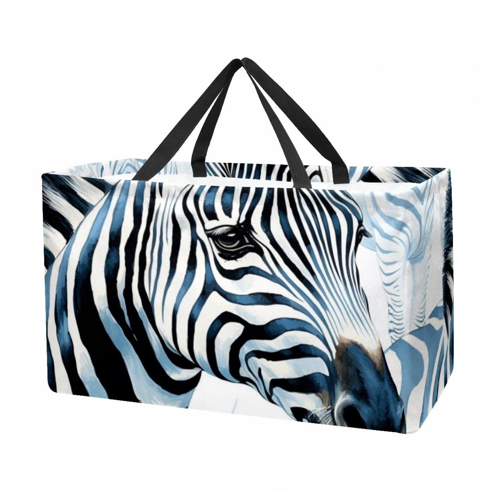 Zebra Collapsible Foldable Storage Bin with Large Capacity, Oxford ...
