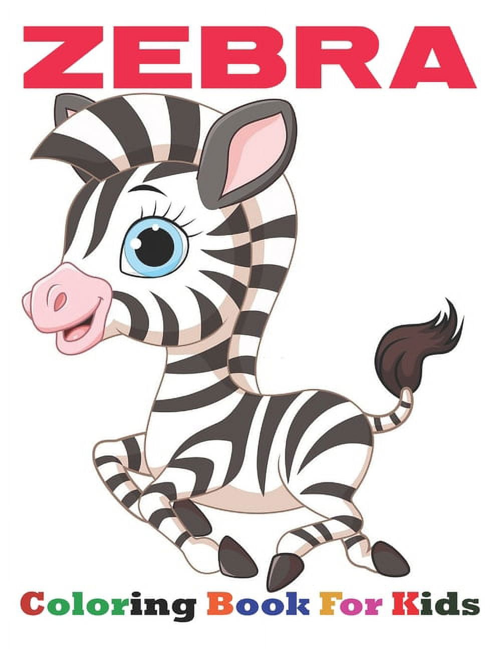 Cartoon Zebra Coloring Pages