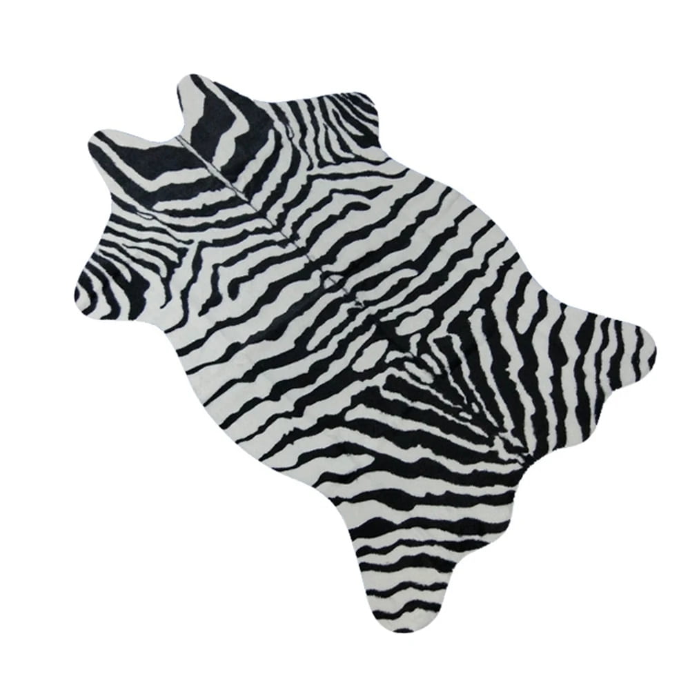 Zebra/Cow Goat Printed Carpet Velvet Imitation Leather Rugs Cowhide ...