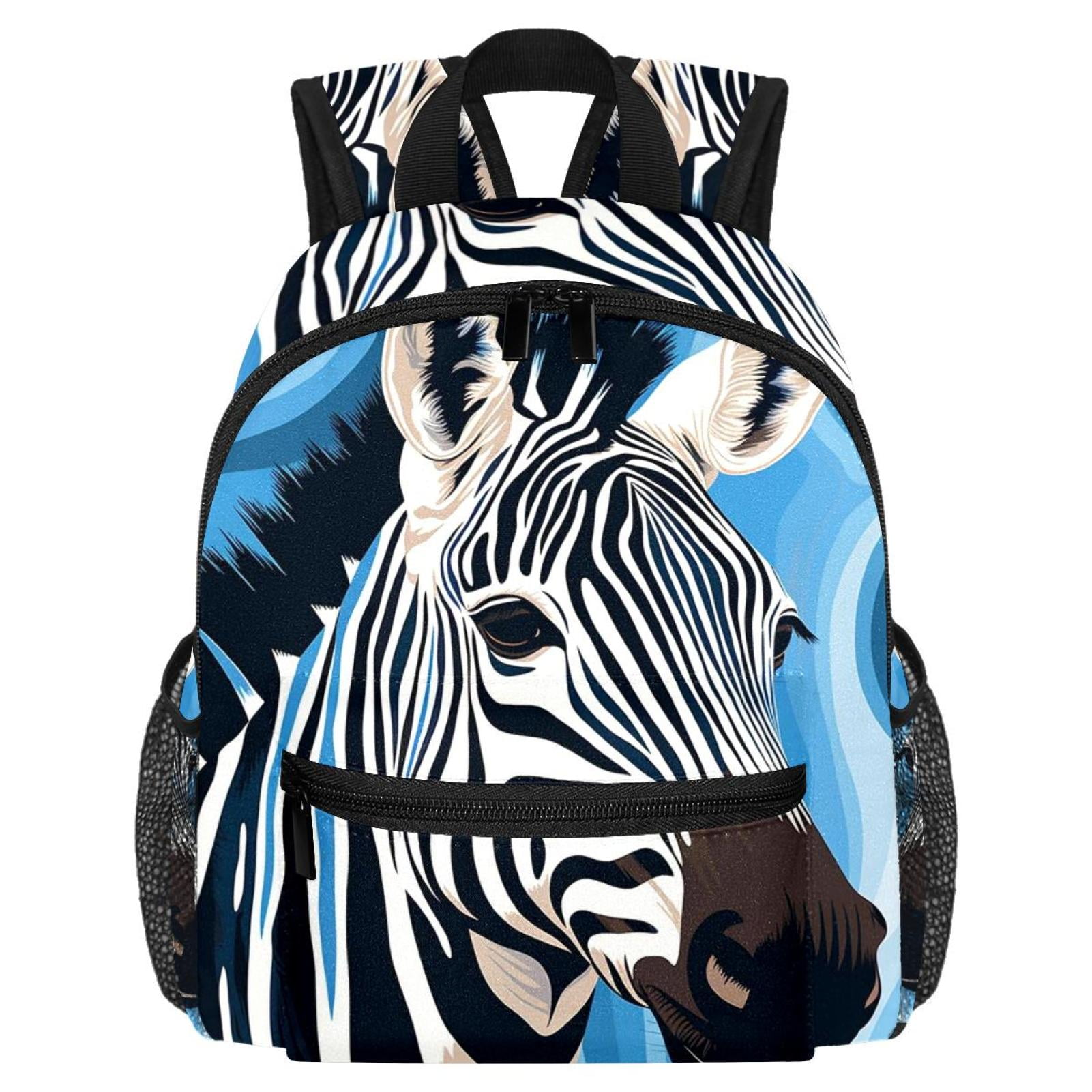 Zebra Cute Book Bag with Adjustable Shoulder Strap, Large Capacity ...