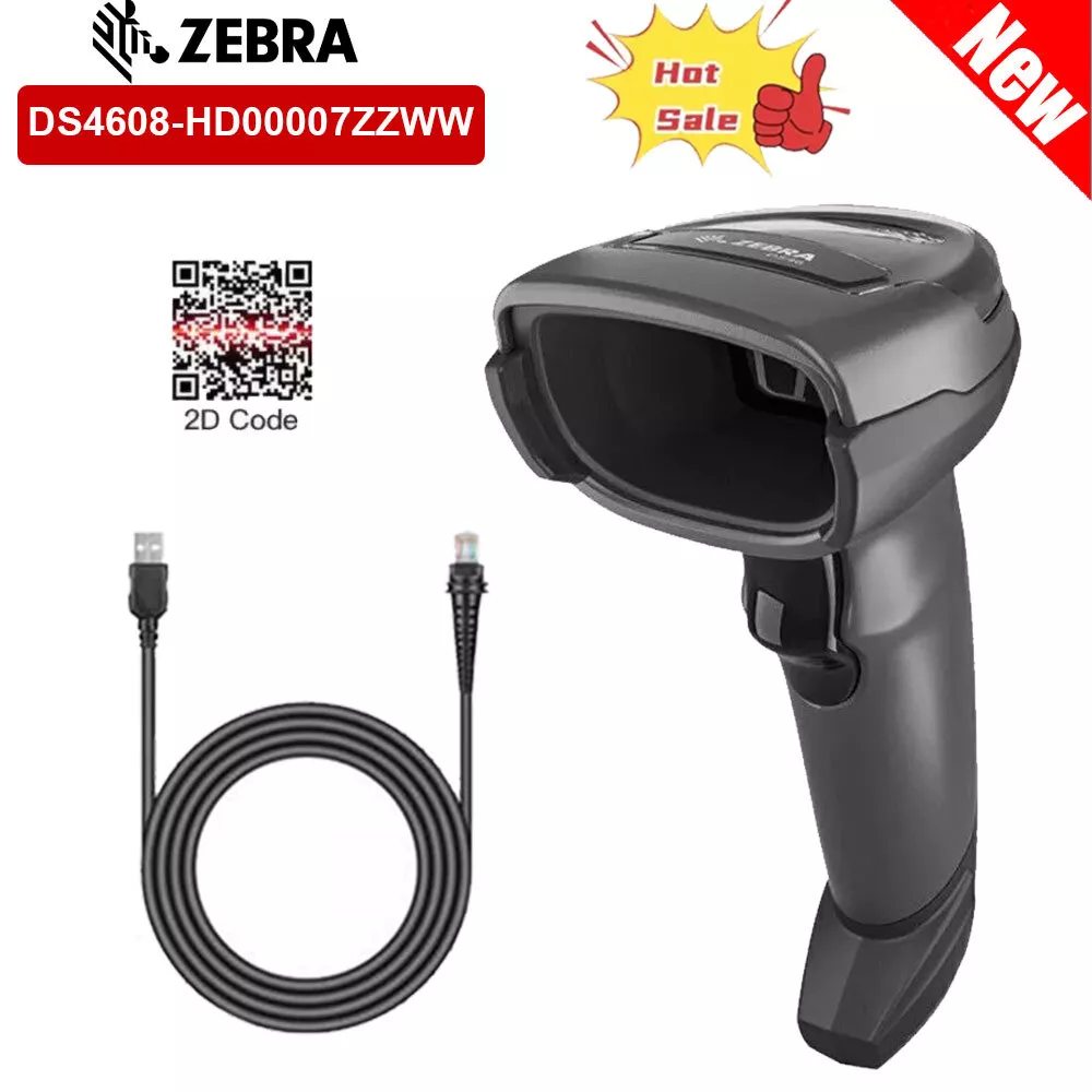 Zebra DS4608-HD00007ZZWW 2D Laser Imager USB Handheld Barcode Scanner with Cable - Walmart.com