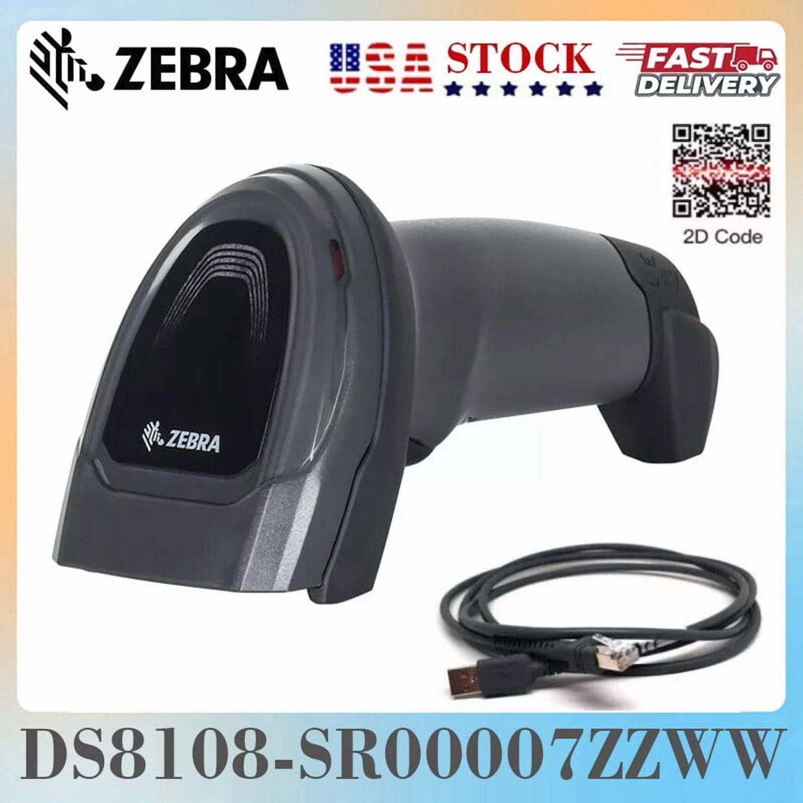 Zebra DS8108-SR00007ZZWW 2D Standard Range Handheld Barcode Scanner W ...