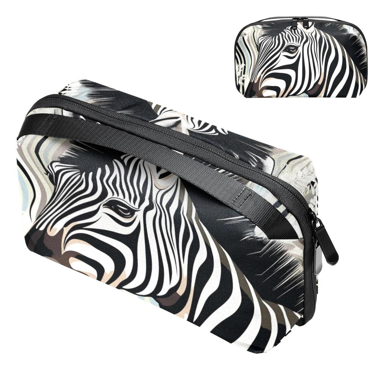 Zebra Digital Pouch Oxford Cloth Waterproof Storage Pouch Cord ...