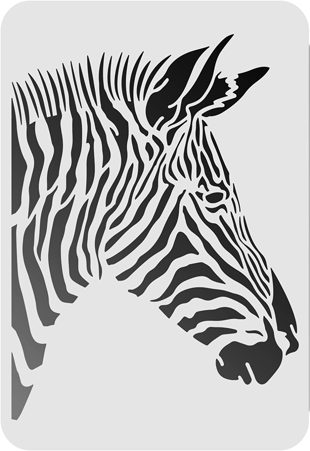 Zebra Drawing Painting Stencils Templates 11.6x8.3inch Zebra Pattern ...