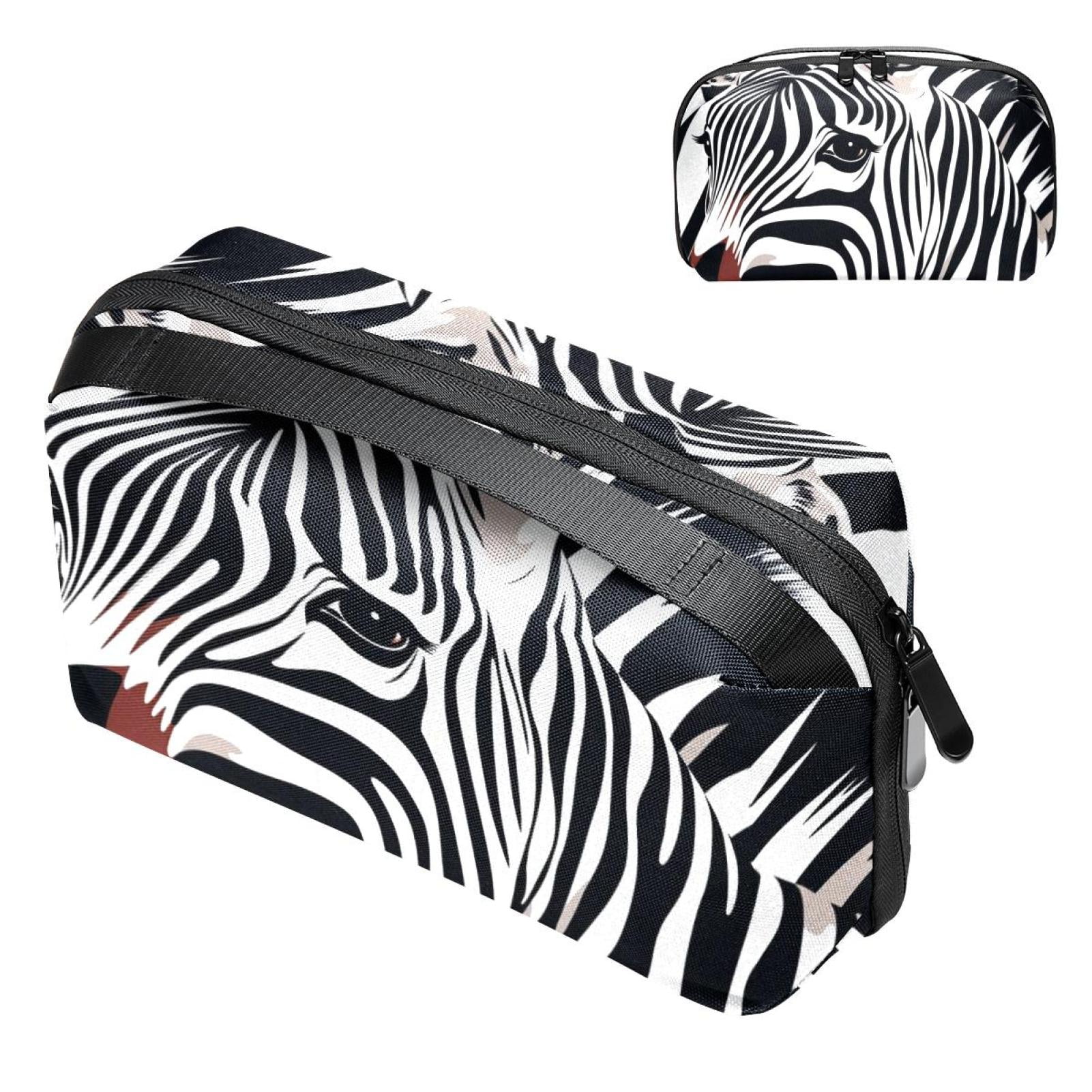 Zebra Electronic Organizer Travel Case, Waterproof Oxford Cloth Storage Pouch Bag, Box with Cord ...